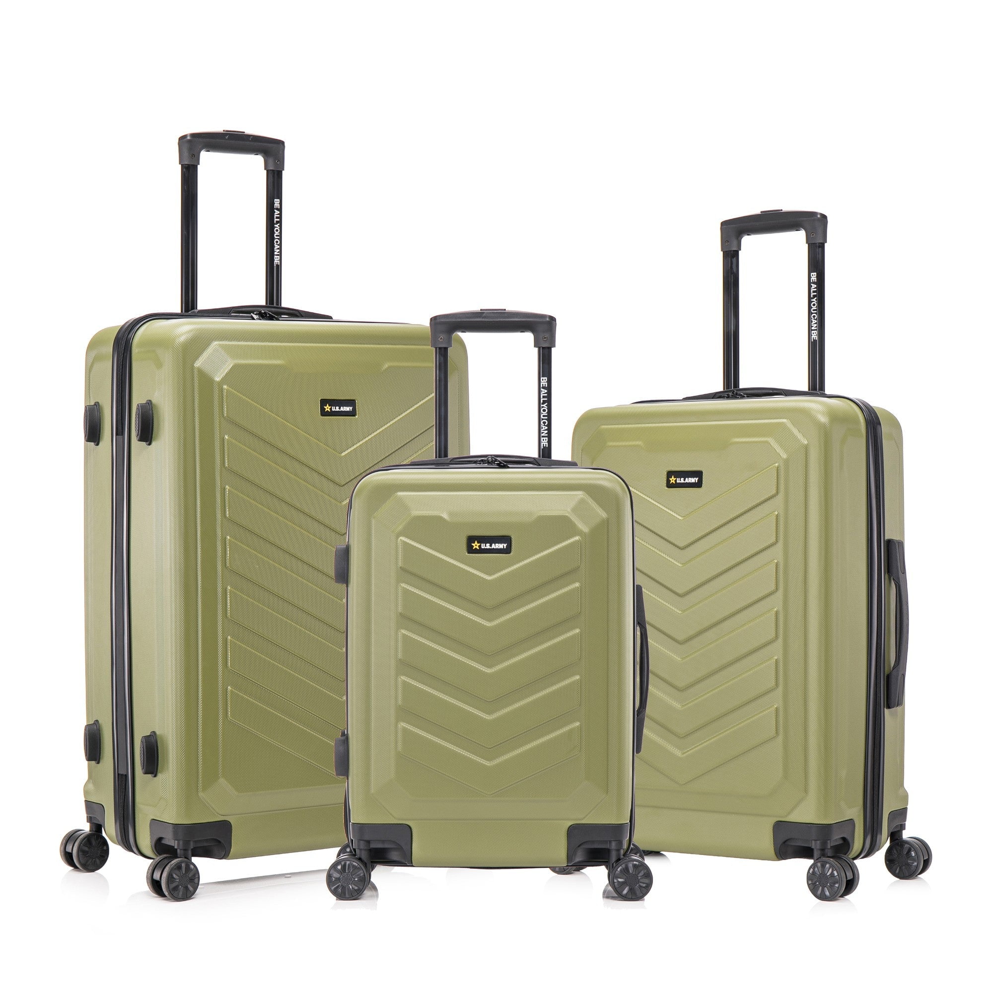 US ARMY FOX 3-Piece Luggage Set 20"/24"/28" Olive Drab - Walmart.com