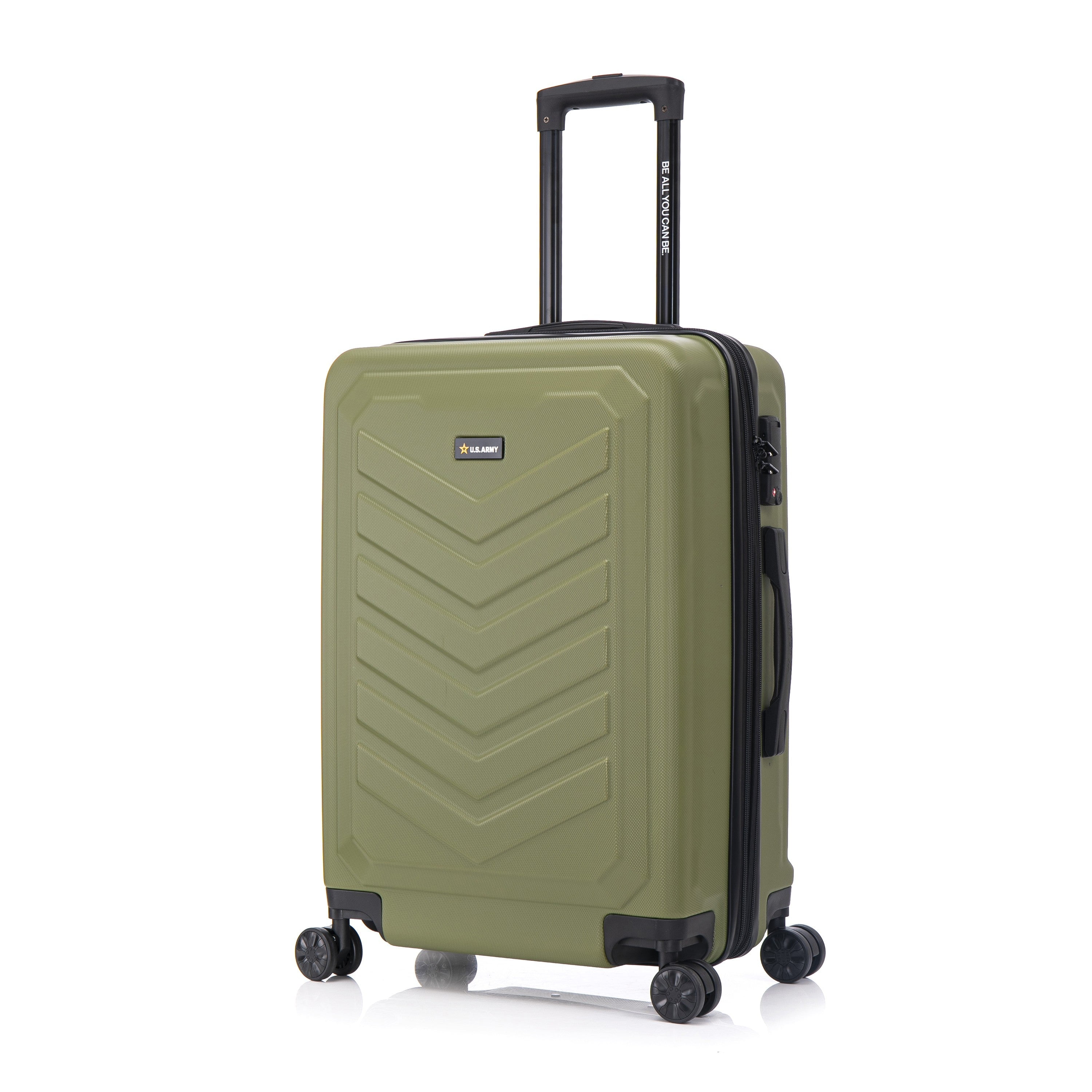 US ARMY FOX PRO 28" Expandable Large Suitcase with TSA Lock Olive Drab ...