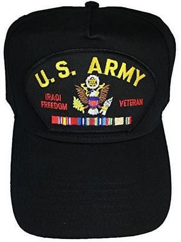 US ARMY IRAQI FREEDOM VETERAN W/ CAMPAIGN RIBBONS HAT CAP OPERATION OIF ...
