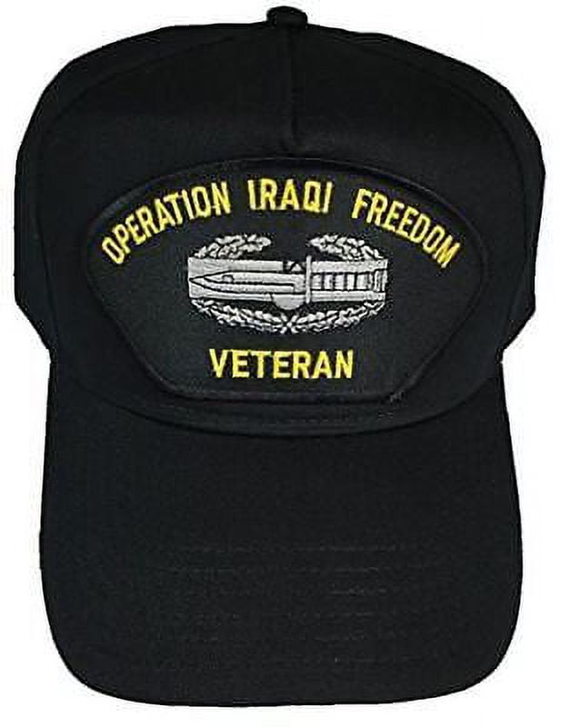 US ARMY OPERATION IRAQI FREEDOM VETERAN W/ COMBAT ACTION BADGE HAT CAP ...