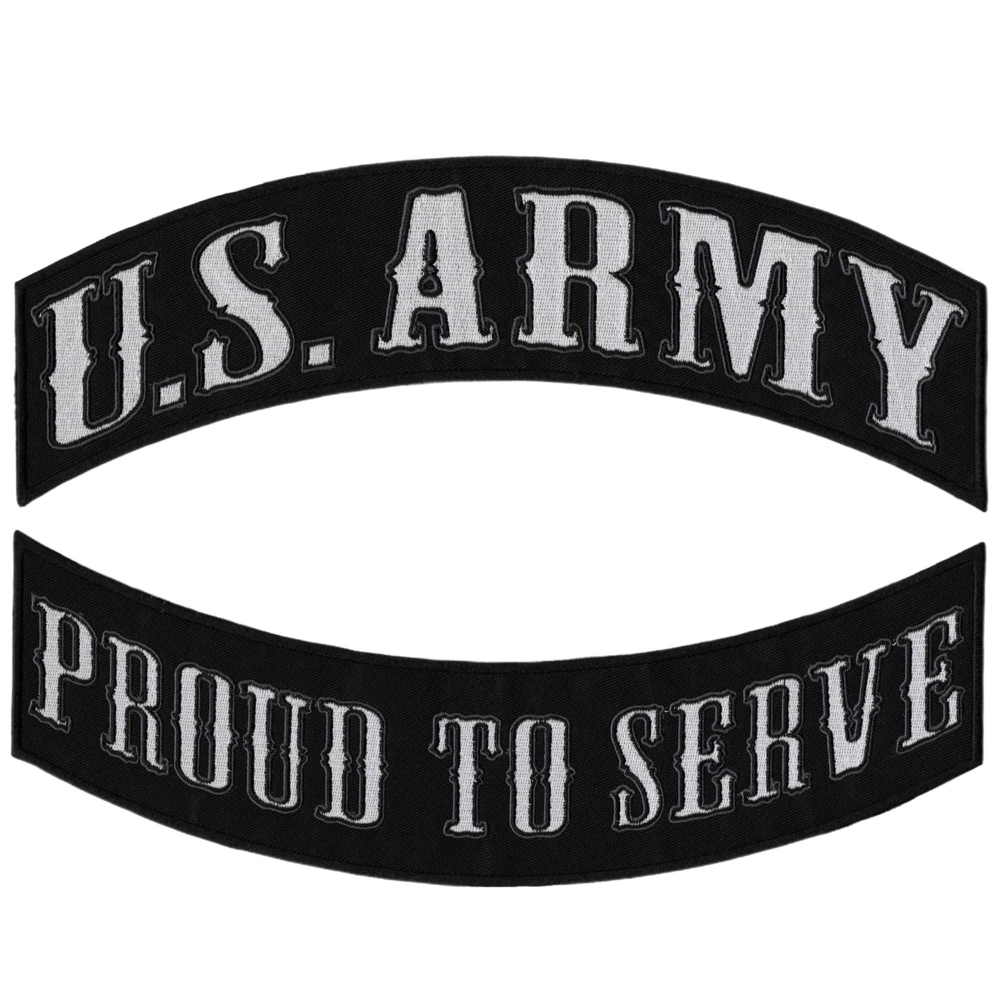 US ARMY Proud To Serve Rocker Patches | Large Rockers Military ...
