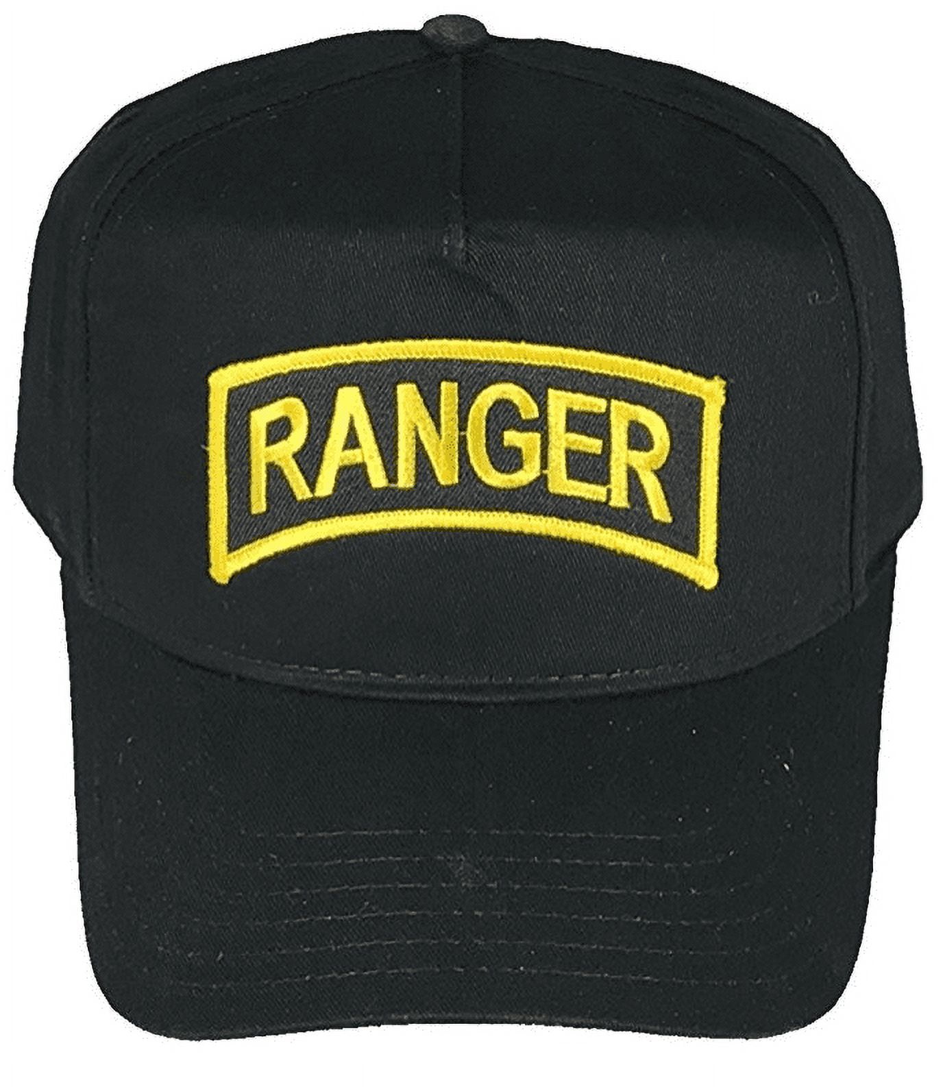 US ARMY RANGER TAB HAT CAP VETERAN SOLDIER LEAD THE WAY BLACK GOLD SPEC ...