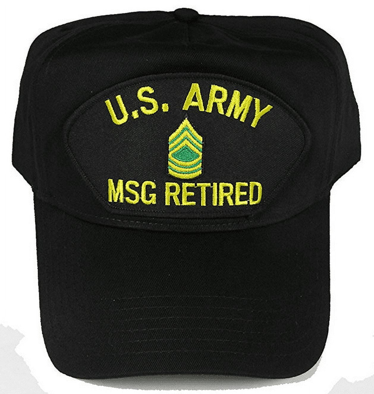 US ARMY RETIRED MSG MASTER SERGEANT E-8 RANK HAT CAP NCO NON ...