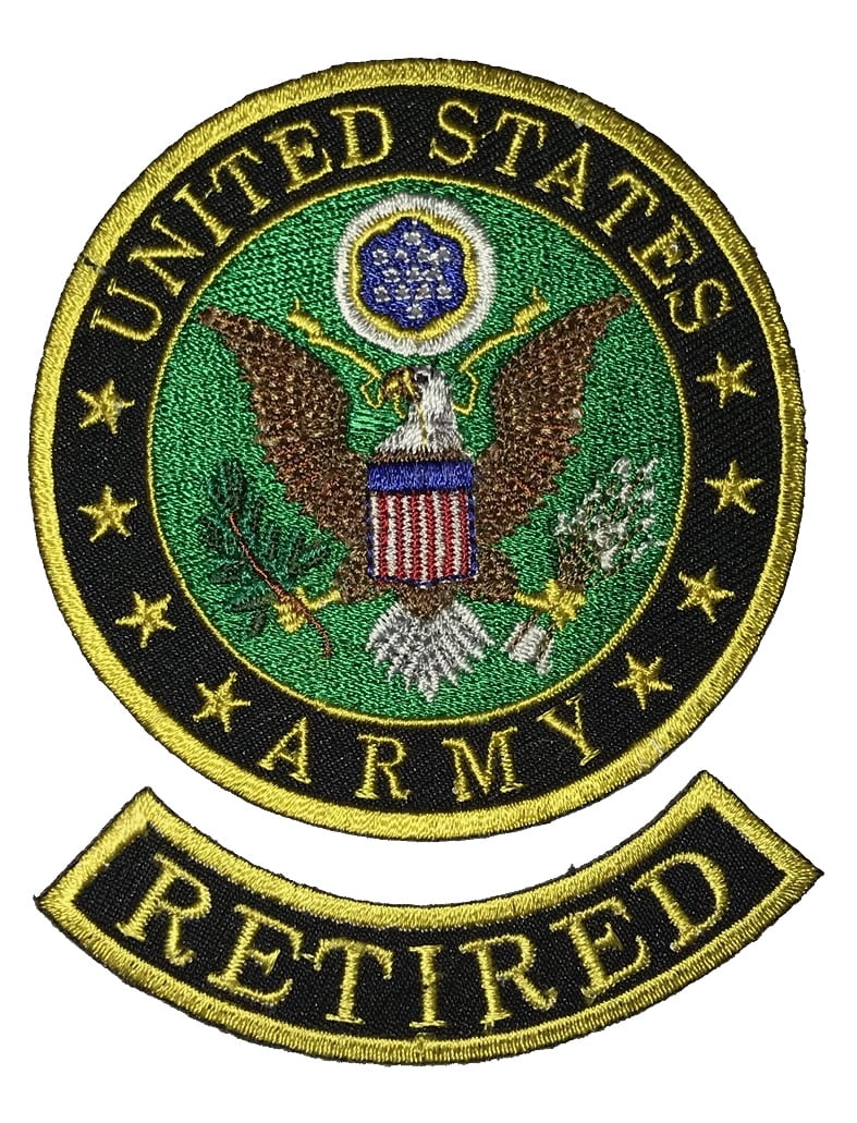 US ARMY RETIRED W/ OFFICIAL SEAL PATCH SOLDIER FOR LIFE HOOAH MILITARY ...