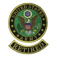 US ARMY RETIRED W/ OFFICIAL SEAL PATCH SOLDIER FOR LIFE HOOAH MILITARY ...
