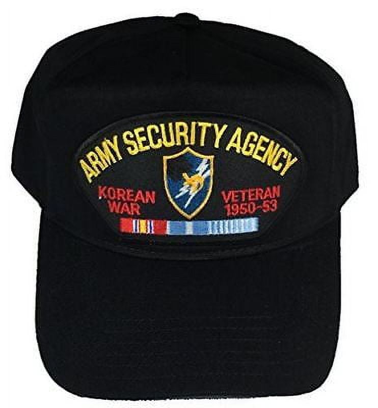 US ARMY SECURITY AGENCY ASA KOREAN WAR VETERAN W/ RIBBONS HAT SEMPER ...