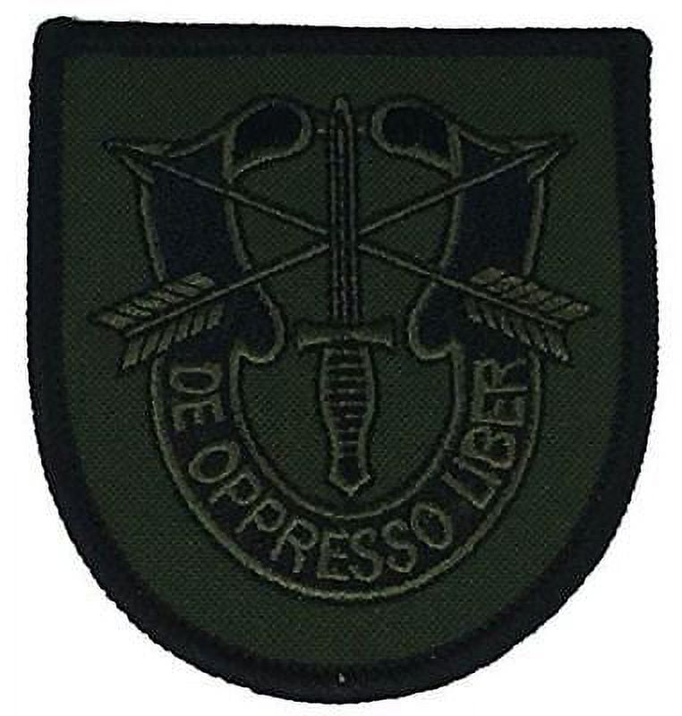 US ARMY SPECIAL FORCES SF PATCH DE OPPRESSO LIBER GREEN BERET OD OLIVE ...