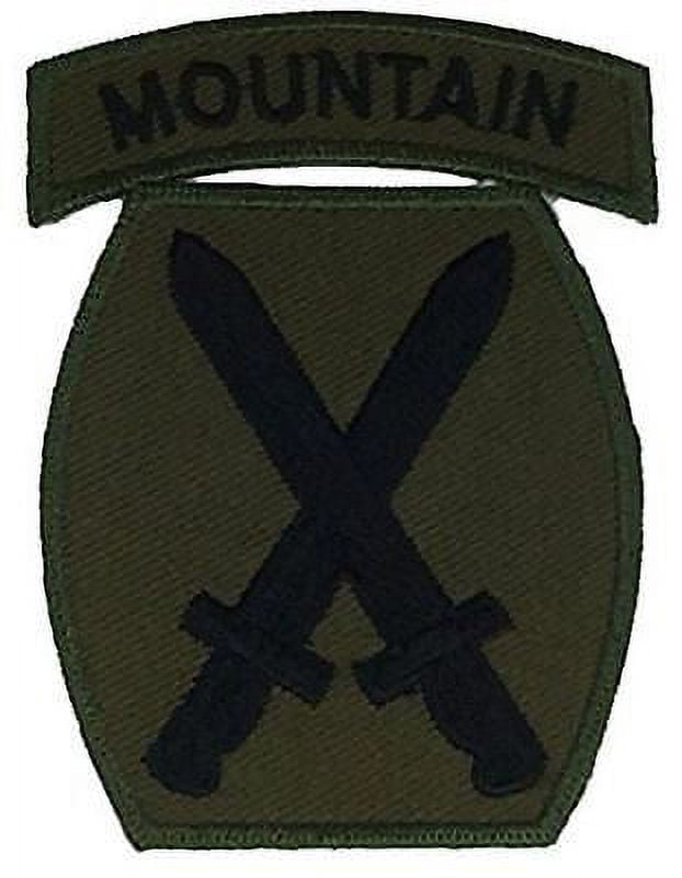 US ARMY TENTH 10TH MOUNTAIN DIVISION PATCH OD OLIVE DRAB GREEN CLIMB TO ...