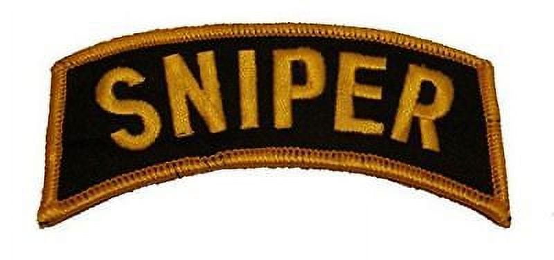 US ARMY UNOFFICIAL SNIPER TAB ROCKER PATCH VETERAN BLACK GOLD - Walmart.com