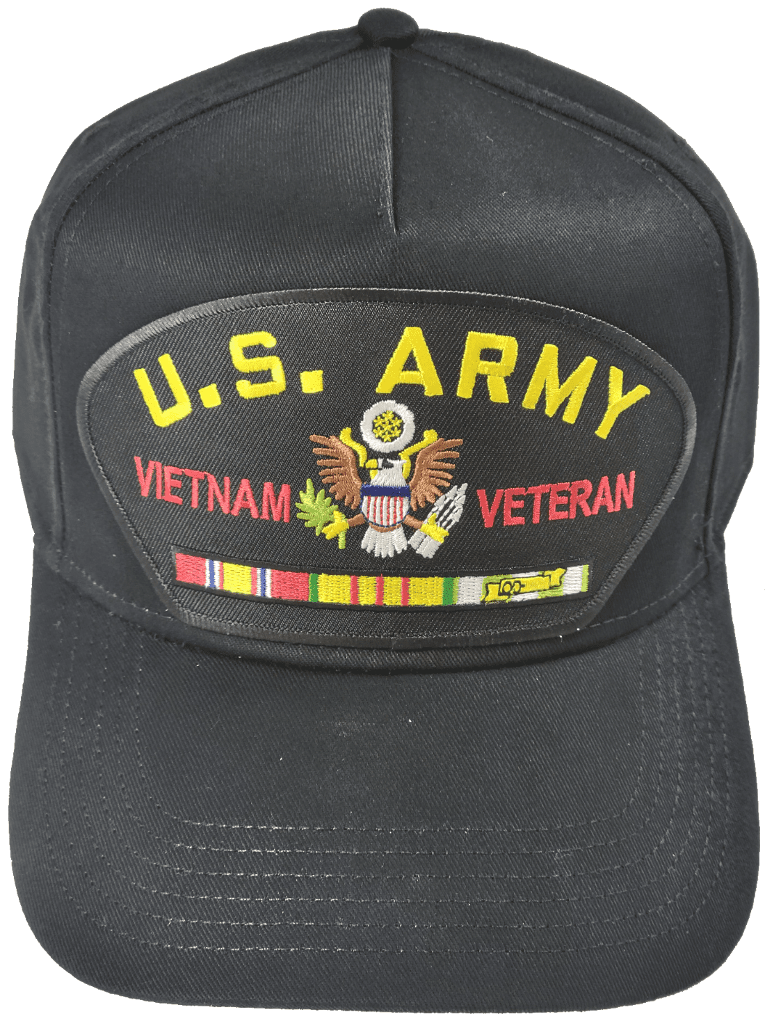 US ARMY VIETNAM VETERAN HAT CAP W/ CAMPAGIN RIBBONS SOUTH EAST ASIA ...