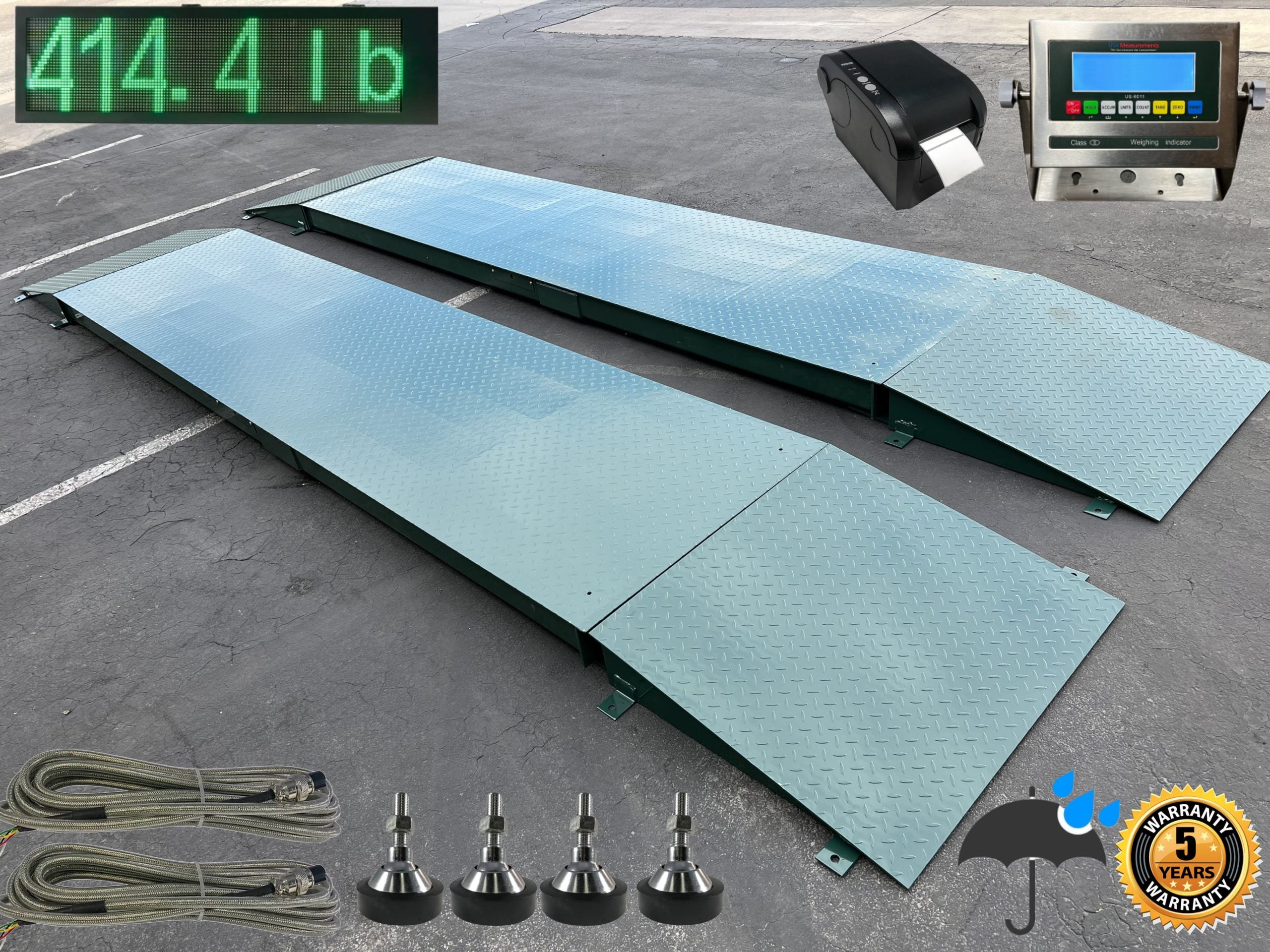 US-AX1030-60K Axle Scale 60,000 lb (6011SS, Label Printer, & Scoreboard ...