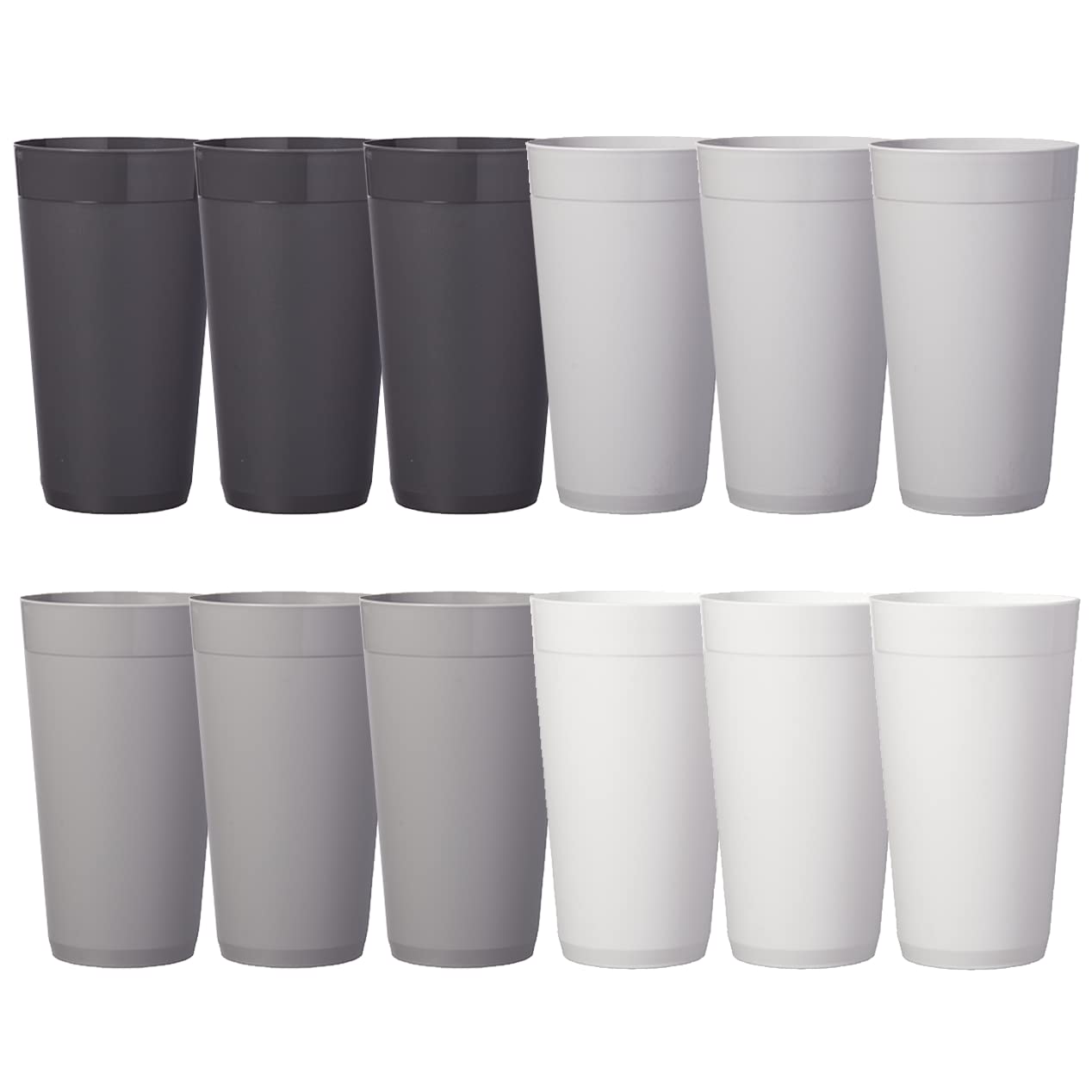 US Acrylic Newport 20 ounce Unbreakable Plastic Stackable Water ...