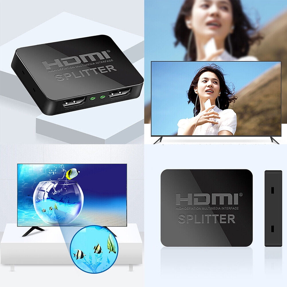 US Active HDMI Splitter Powered Amplifier 1 to 2 4K 2160P 1080P Screen ...
