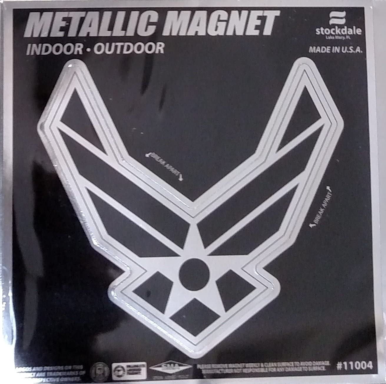 US Air Force 6 Inch Magnet, Metallic Chrome Shimmer Design, Vinyl Die ...