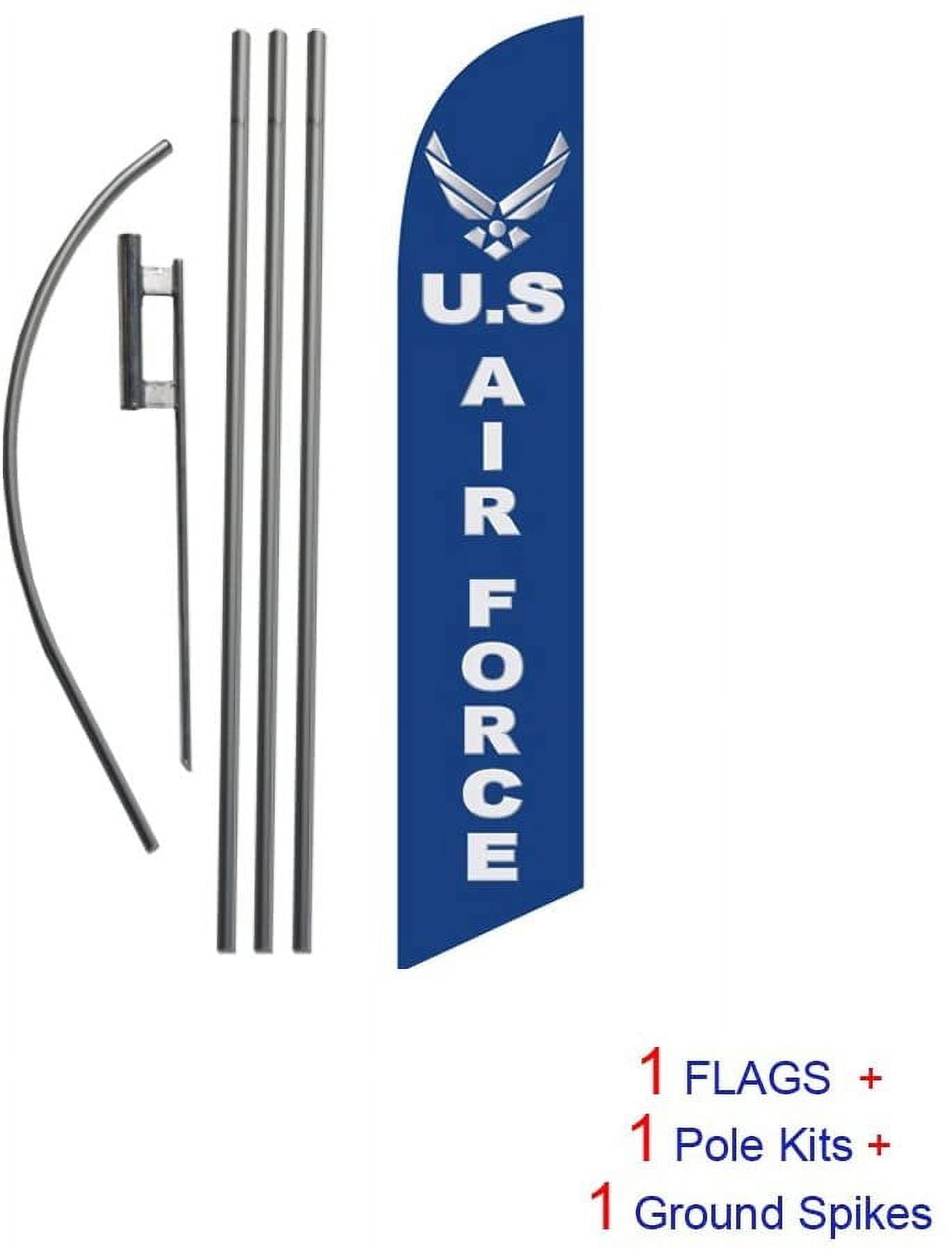 US Air Force Advertising Feather Banner Swooper Flag Sign with Flag ...