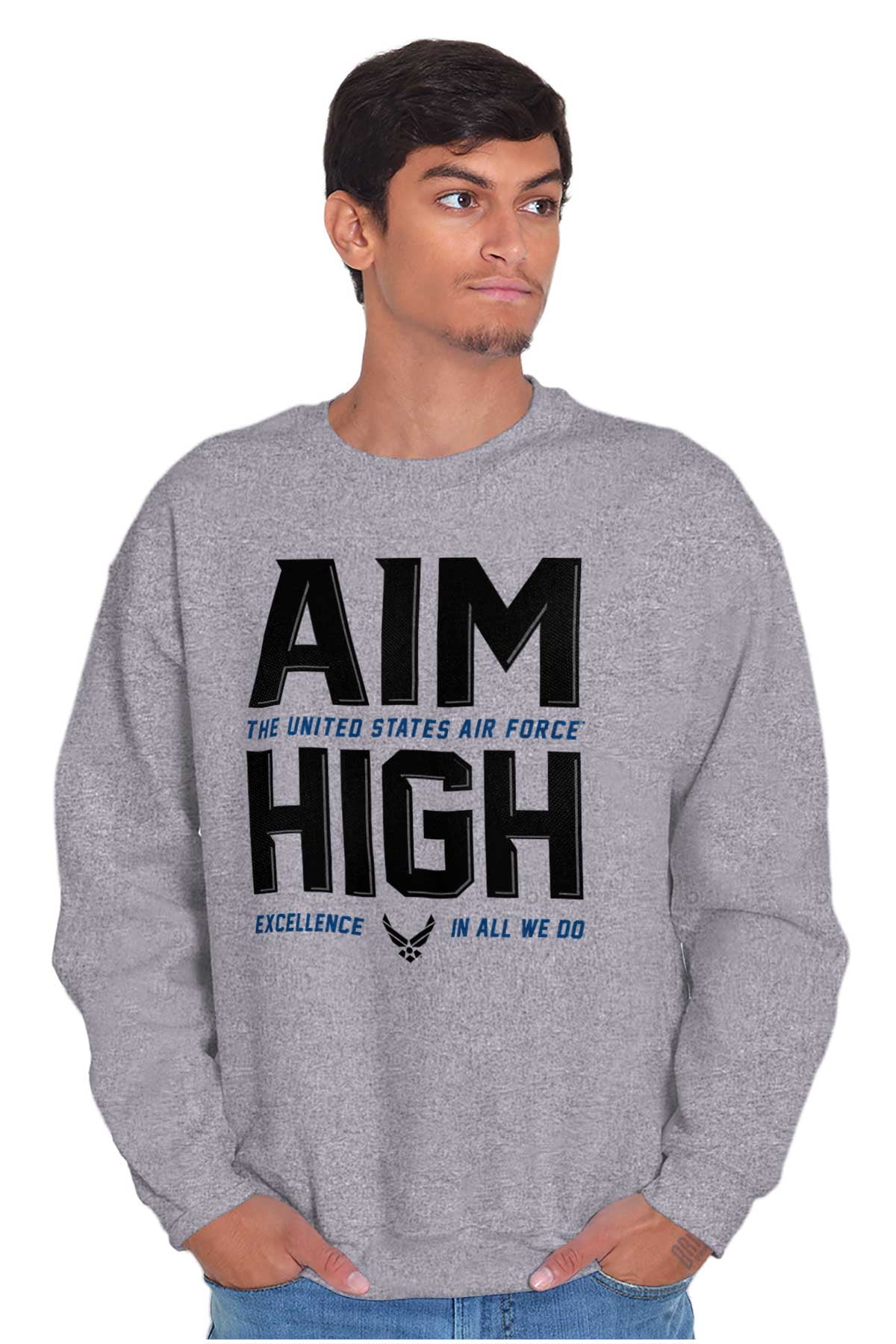 US Air Force Aim High USAF Logo Sweatshirt for Men or Women Brisco ...