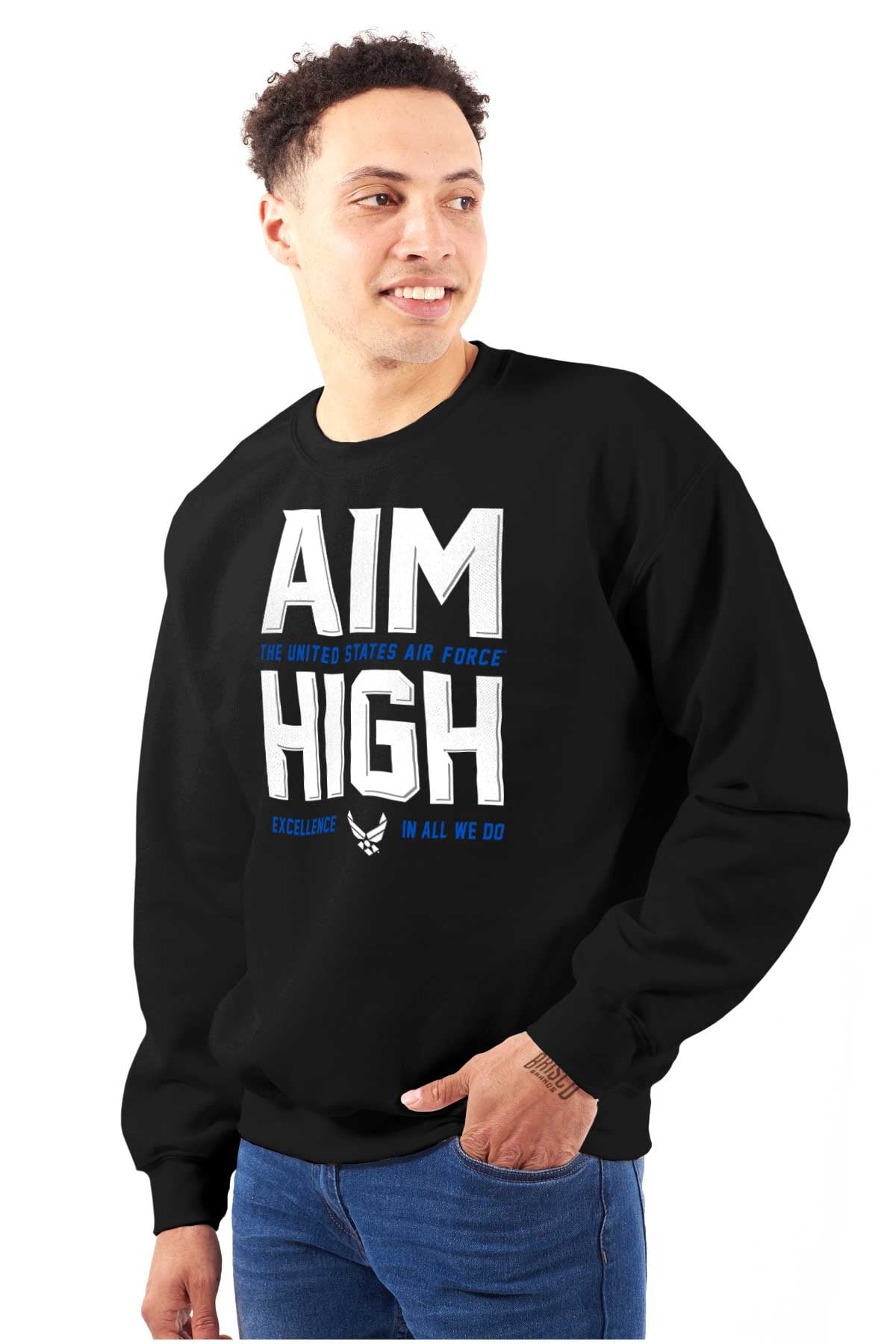 US Air Force Aim High USAF Logo Sweatshirt for Men or Women Brisco ...