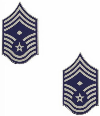 US Air Force Chief Master Sergeant with Diamond Collar Device Pin ...