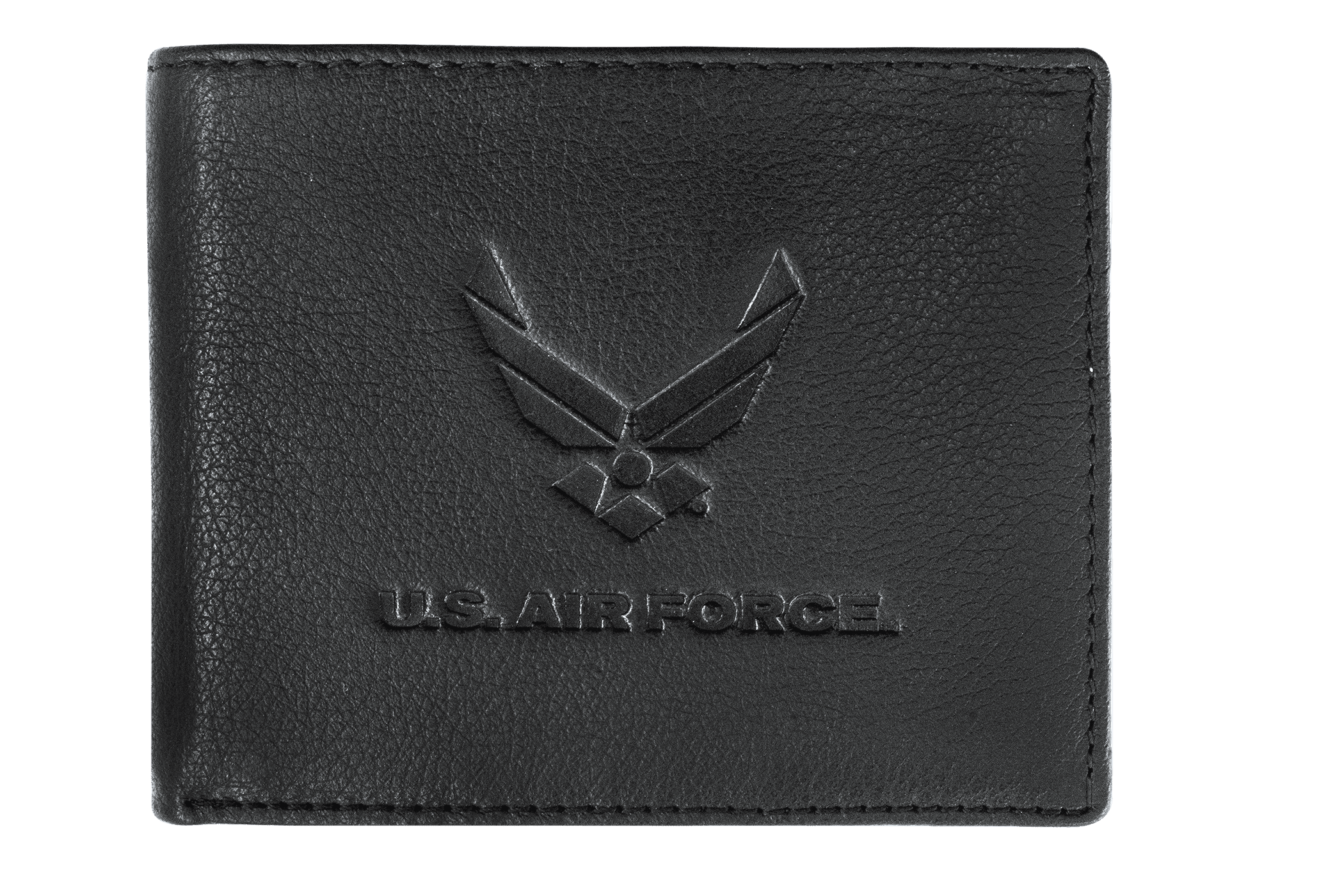 US Air Force Embossed Logo Genuine RFID Protection Leather BIFOLD ...