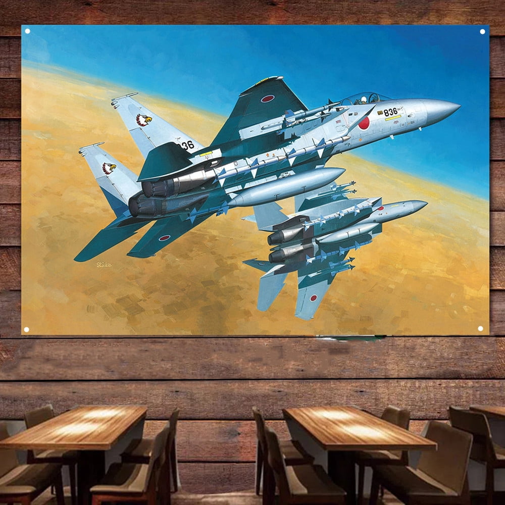 US Air Force F-15J Eagle Fighter Jet Poster Canvas Painting For Wall ...