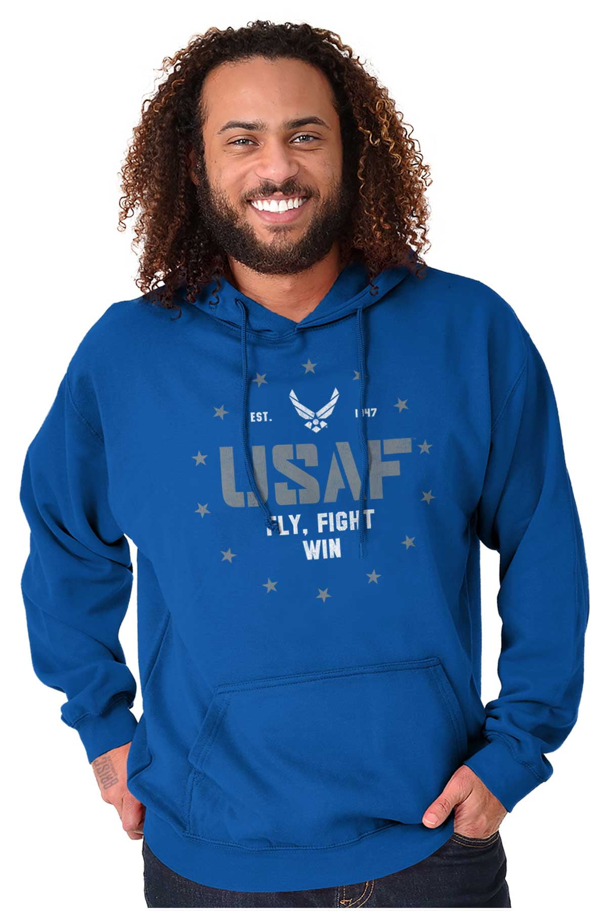 US Air Force Fly Fight Win Logo Unisex Plus Size Hoodie Brisco Brands ...