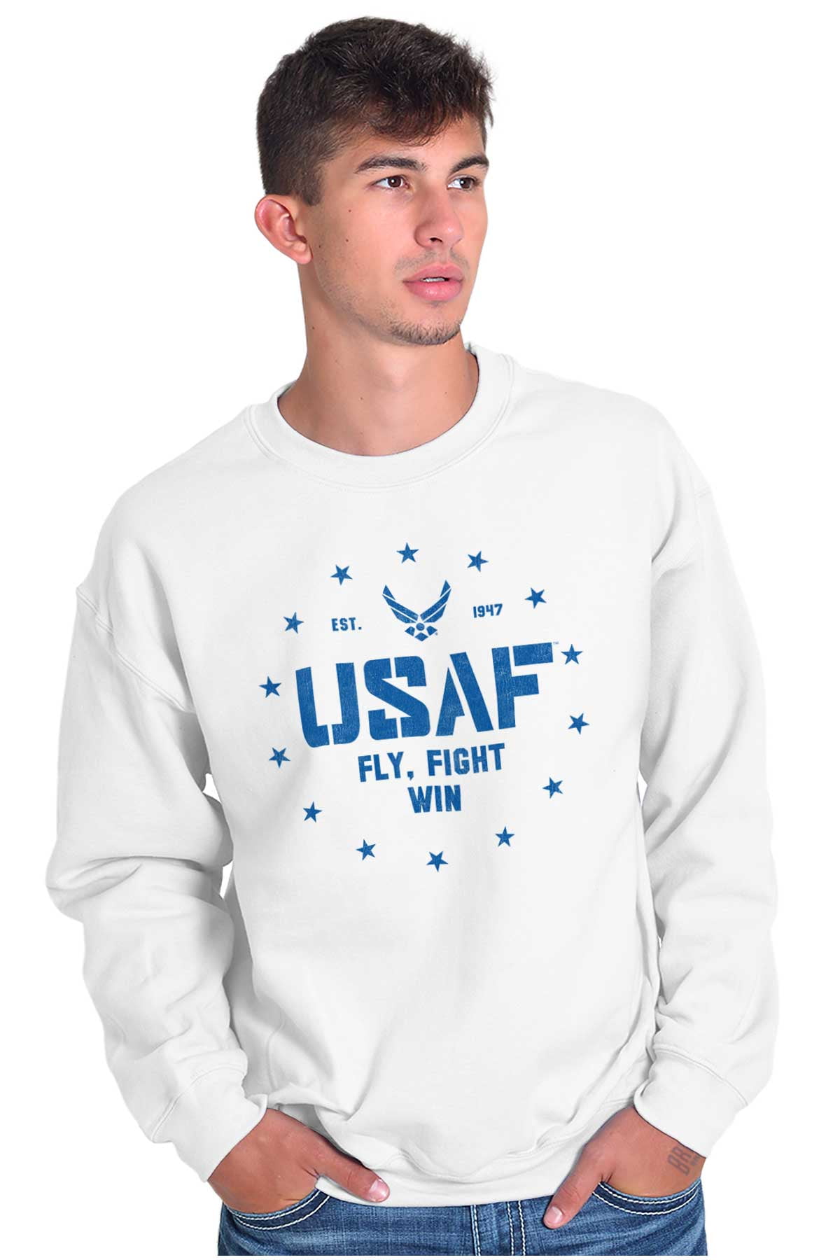US Air Force Fly Fight Win Logo Sweatshirt for Men or Women Brisco ...
