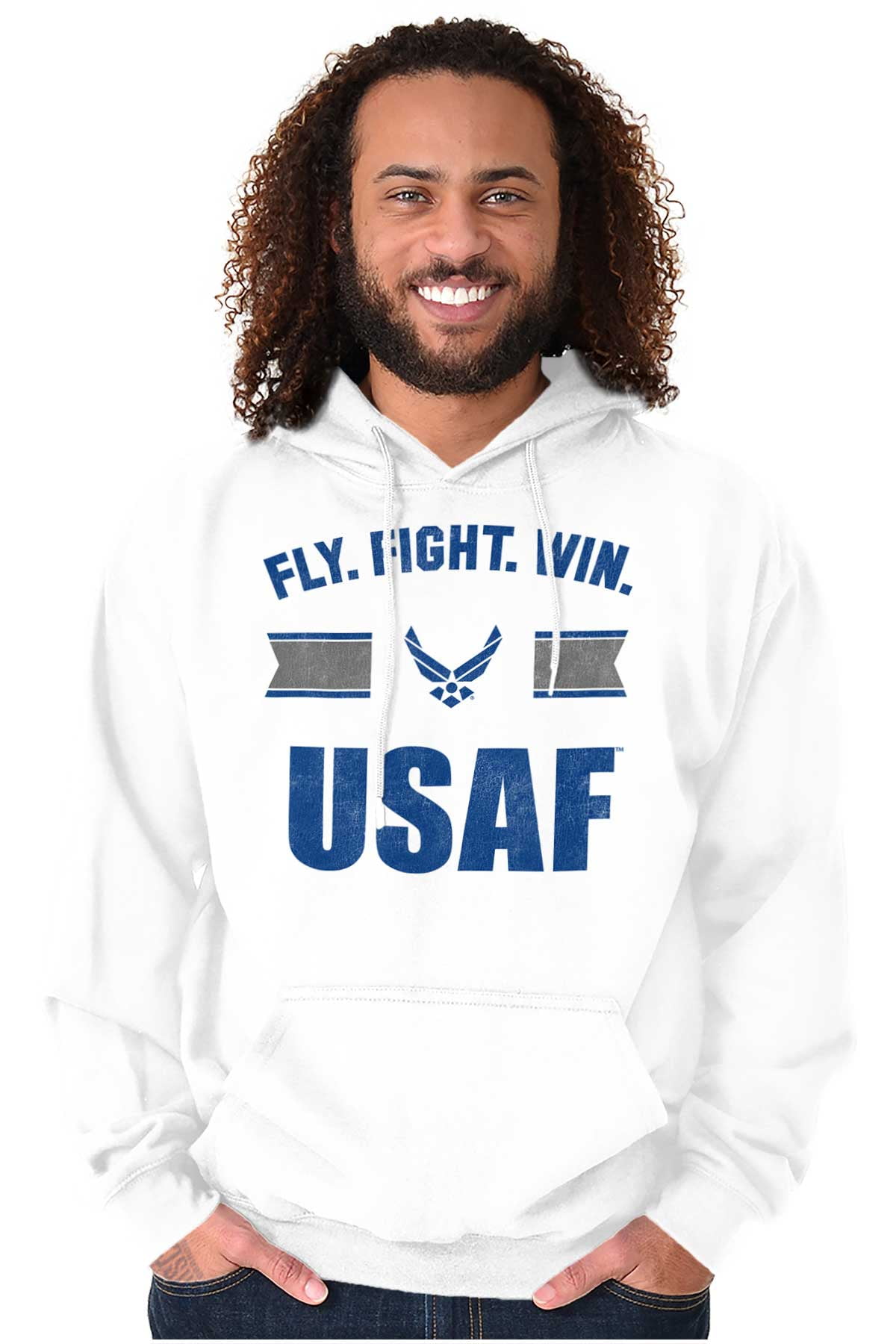 US Air Force Fly Fight Win USAF Hoodie Sweatshirt Women Men Brisco ...