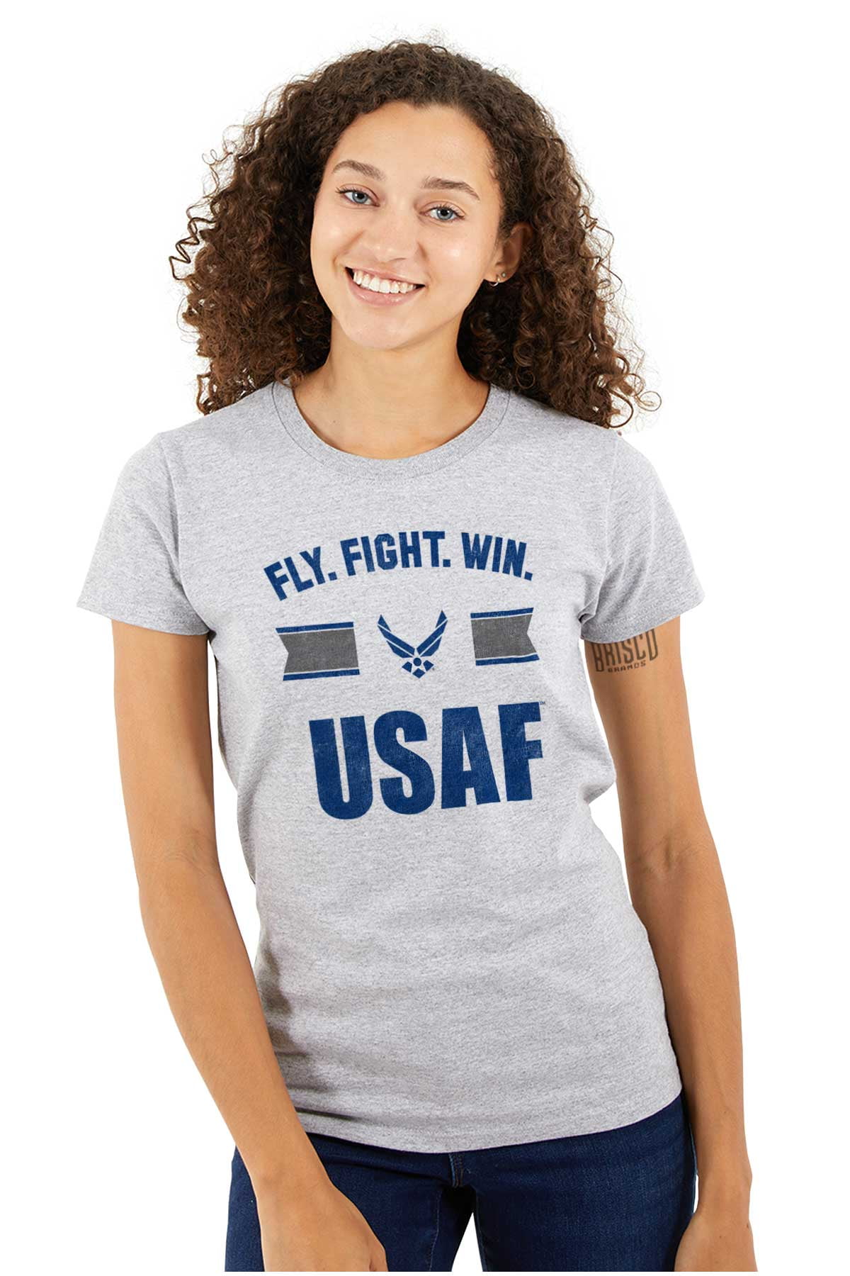 US Air Force Fly Fight Win USAF Women's Plus Size Shirt Brisco Brands ...