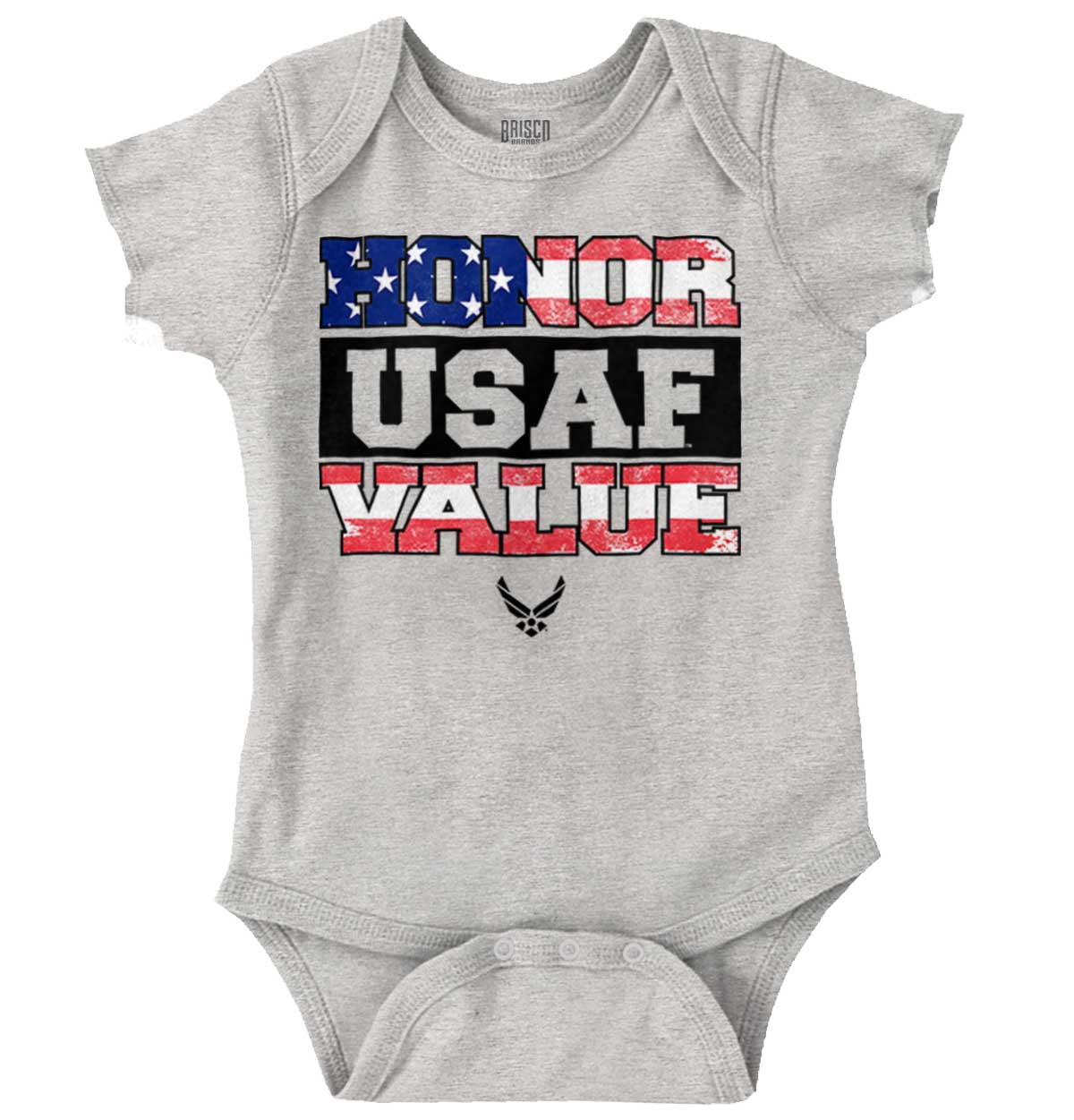 US Air Force Honor Value USA Flag Romper Boys or Girls Infant Baby ...