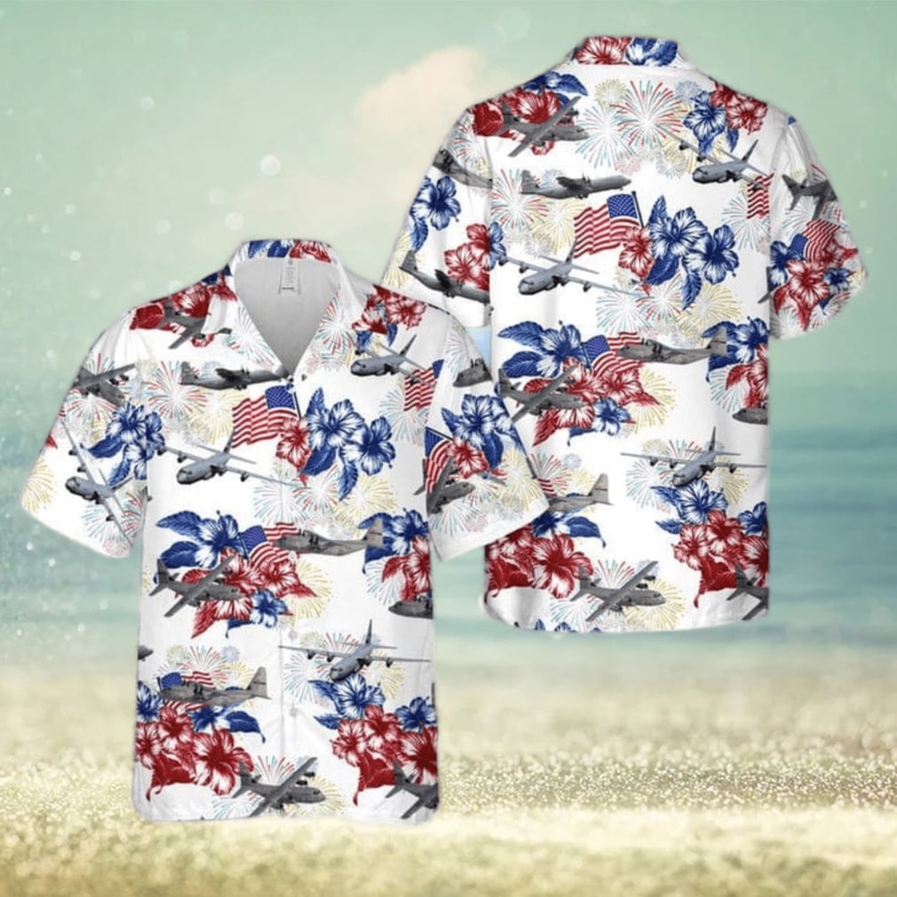US Air Force Lockheed C 130 Hercules Gift For 4th Of July Aloha Flower ...