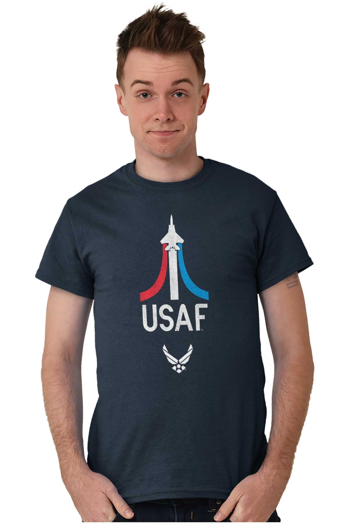 US Air Force Military Aircraft Jet Men's Graphic T Shirt Tees Brisco ...