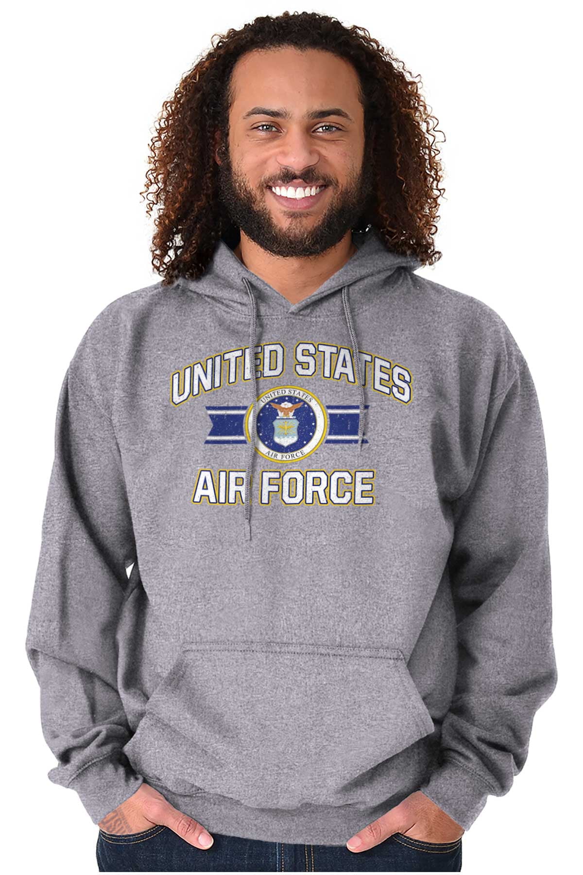 US Air Force Military Crest USAF Hoodie Sweatshirt Women Men Brisco ...