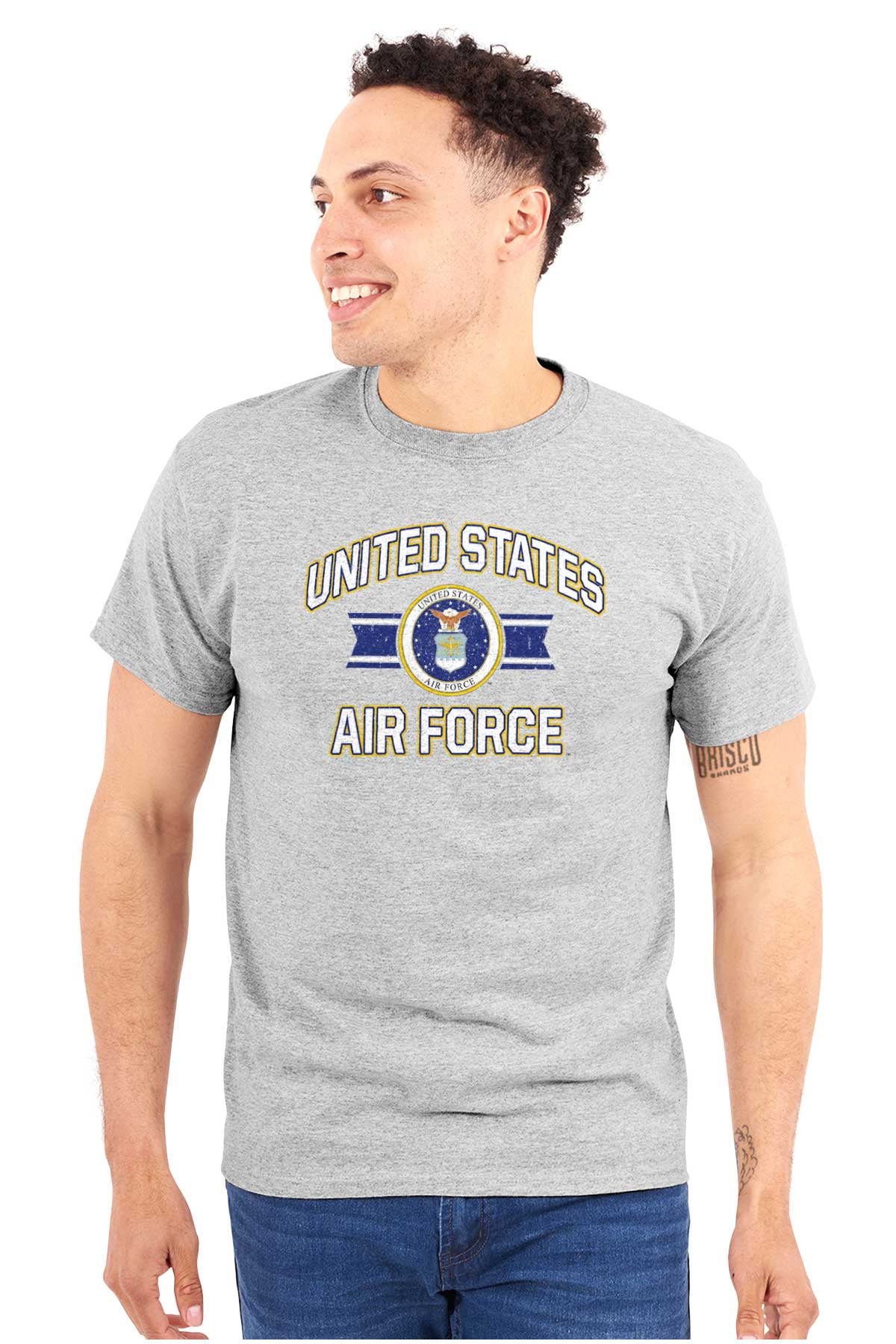 US Air Force Military Crest USAF Men's Graphic T Shirt Tees Brisco ...