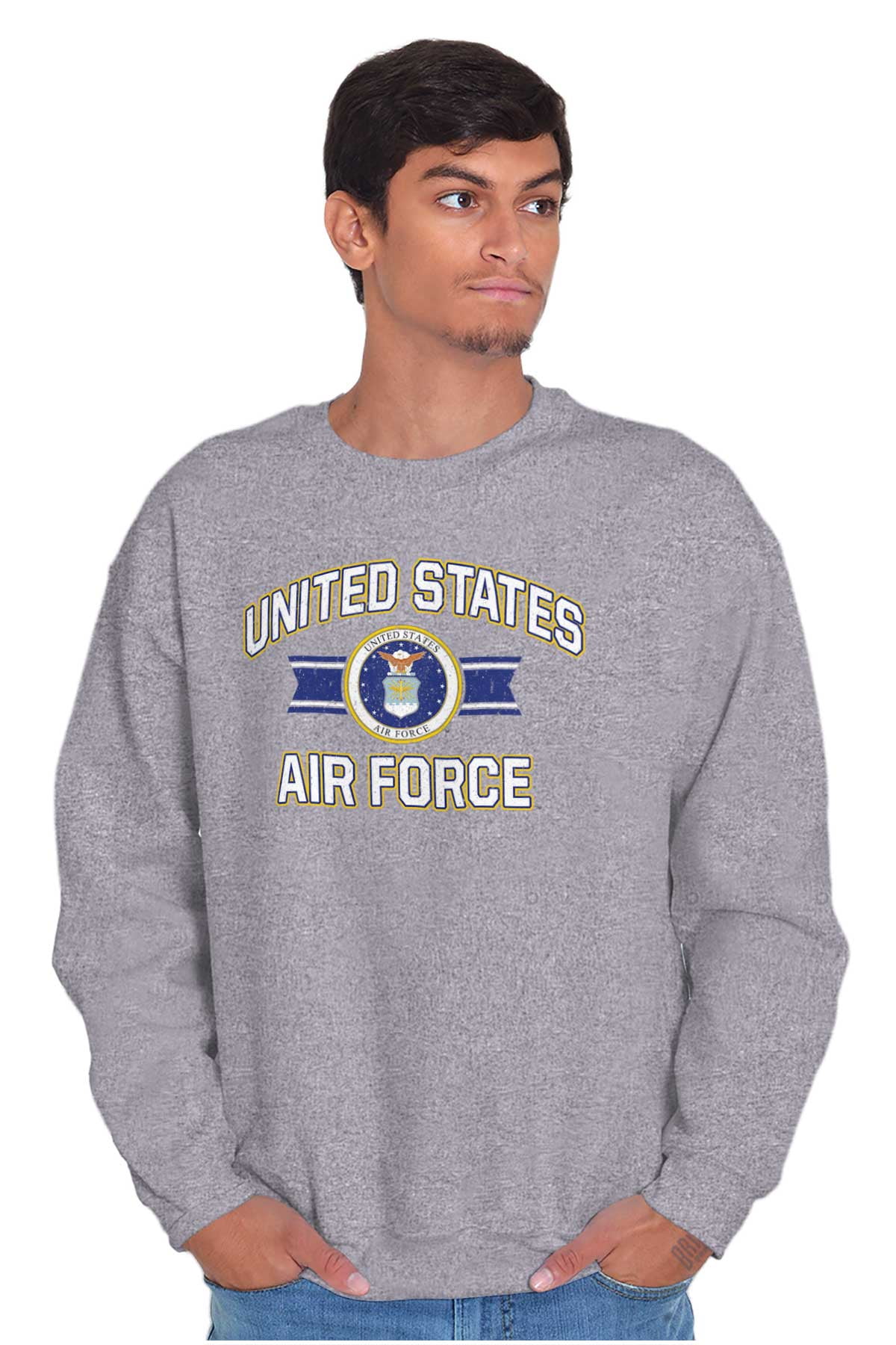 US Air Force Military Crest USAF Sweatshirt for Men or Women Brisco ...