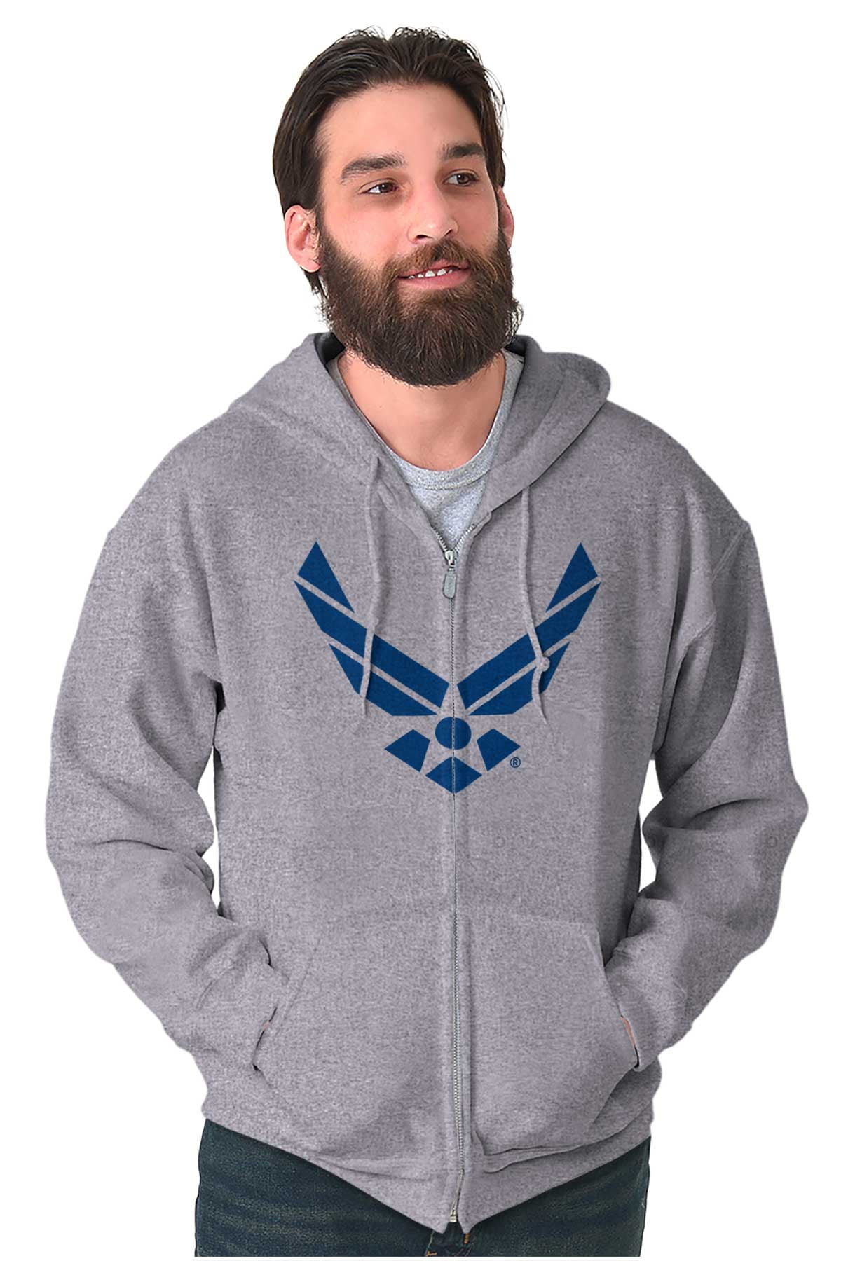 US Air Force Official Symbol USAF Zip Up Hoodie Men's Women's Brisco ...