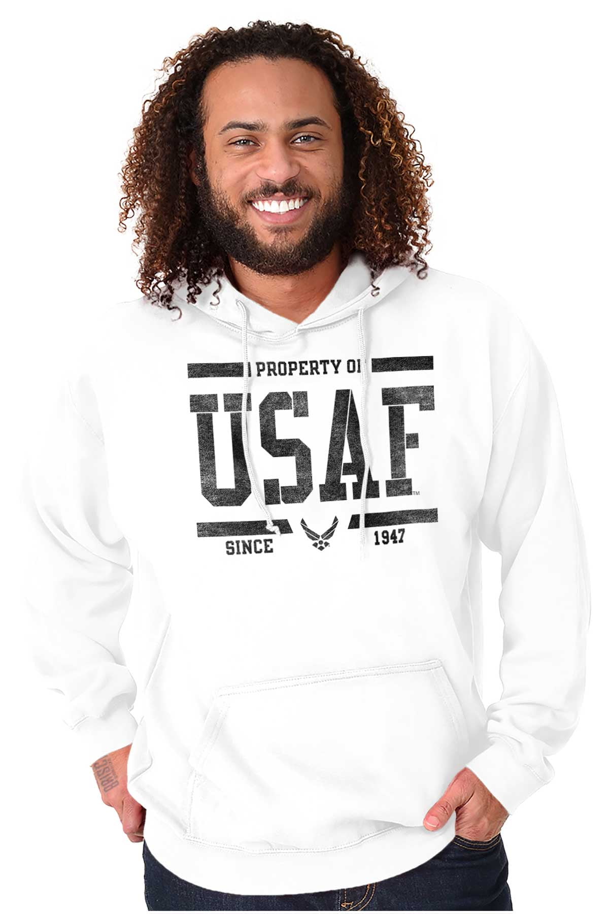 US Air Force Property of USAF Hoodie Sweatshirt Women Men Brisco Brands ...