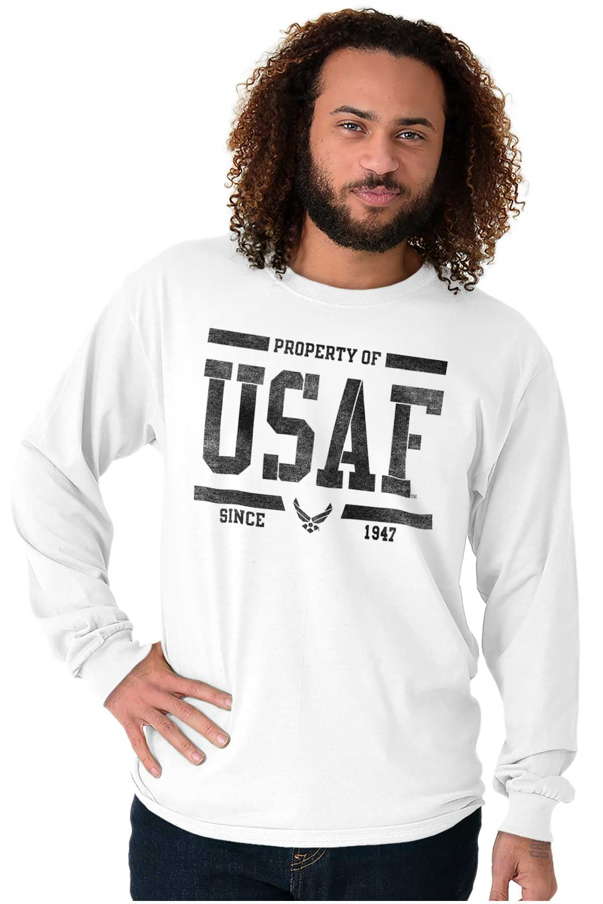 US Air Force Property of USAF Long Sleeve TShirt Men Women Brisco ...