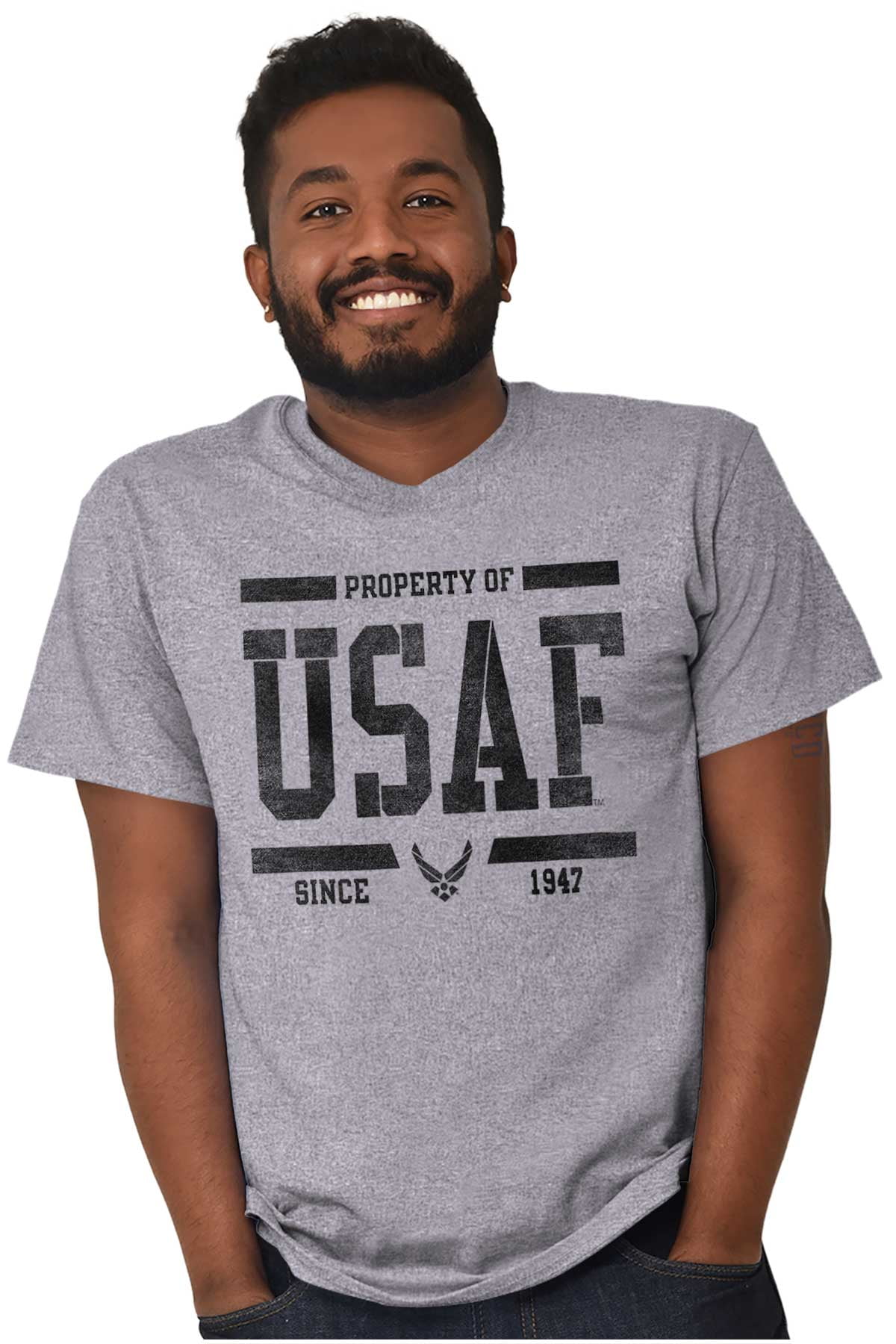 US Air Force Property of USAF Men's Graphic T Shirt Tees Brisco Brands ...
