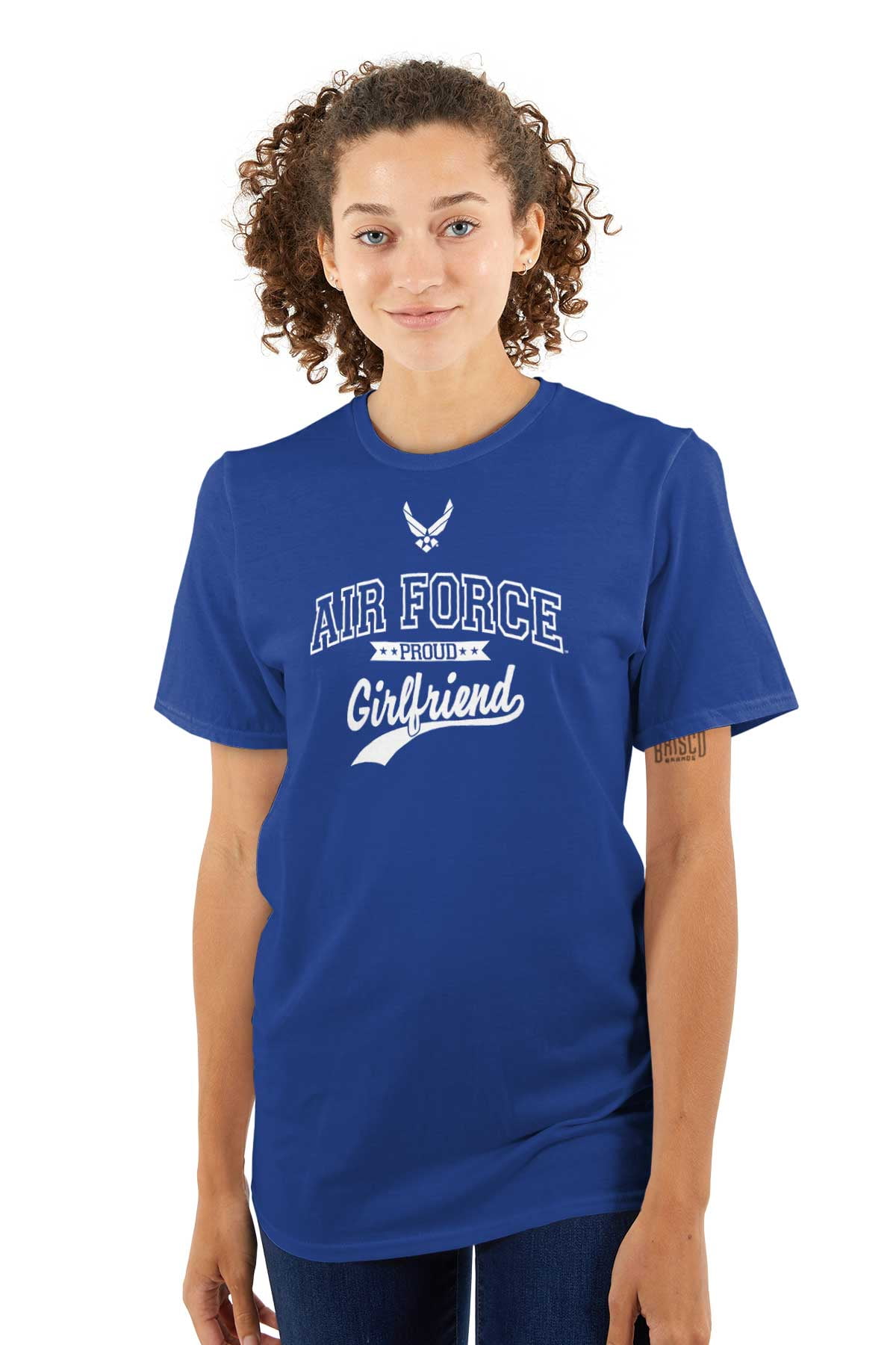 US Air Force Proud USAF Girlfriend Women's Graphic T Shirt Tees Brisco ...