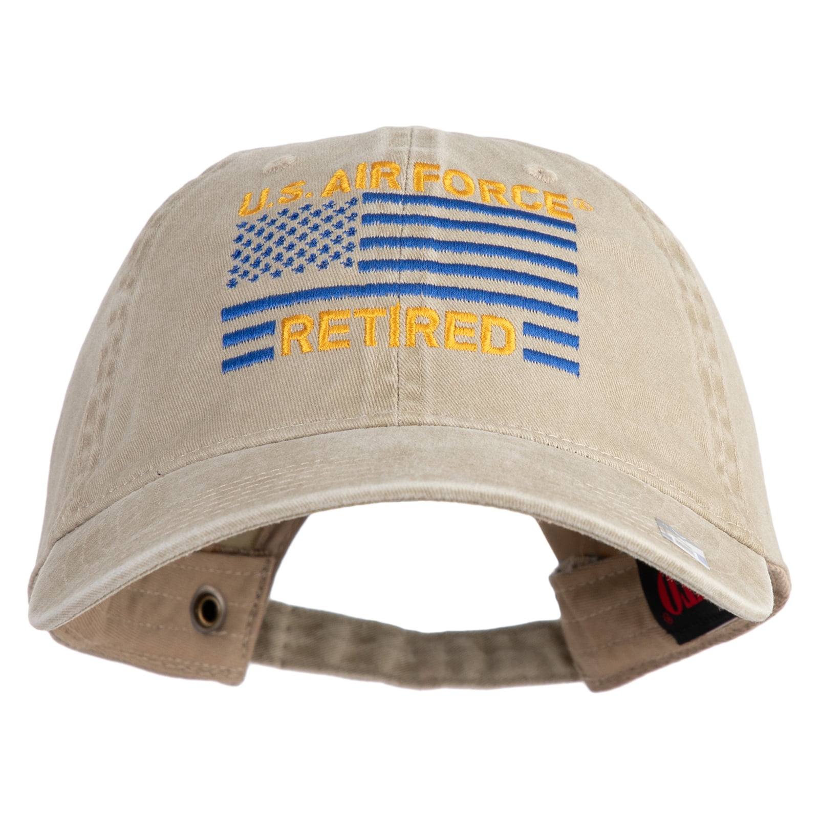 US Air Force Retired Flag Embroidered Solid Cotton Twill Low Profile ...