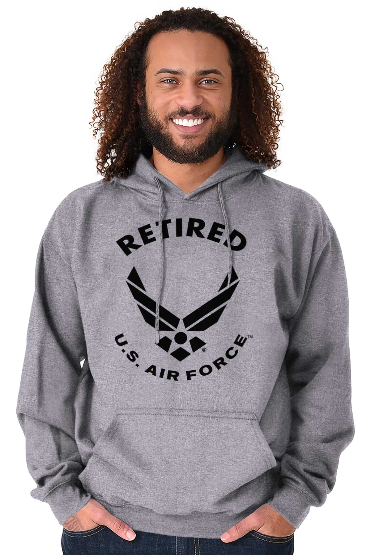 US Air Force Retired USAF Veteran Unisex Plus Size Hoodie Brisco Brands ...