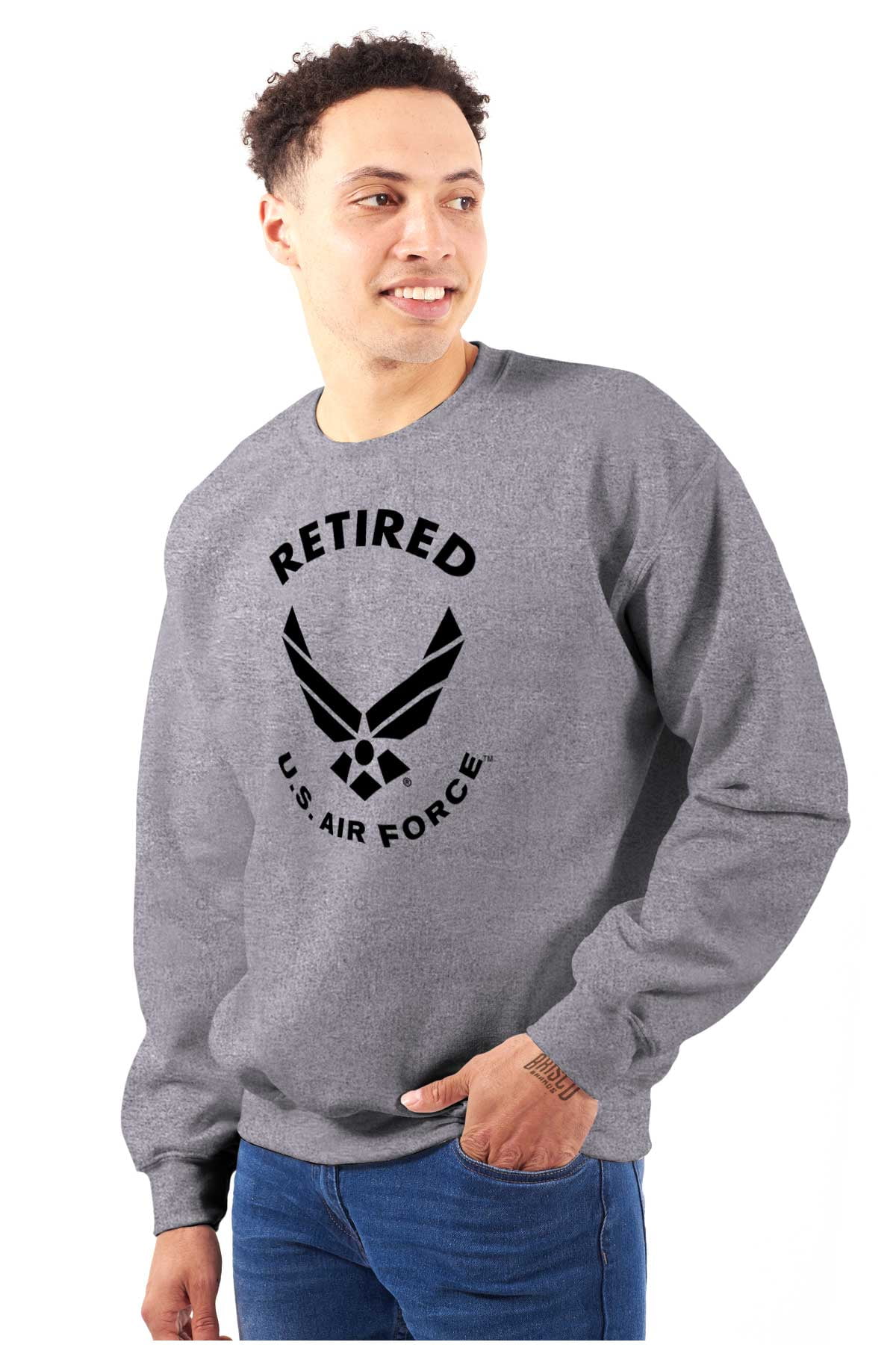US Air Force Retired USAF Veteran Sweatshirt for Men or Women Brisco ...