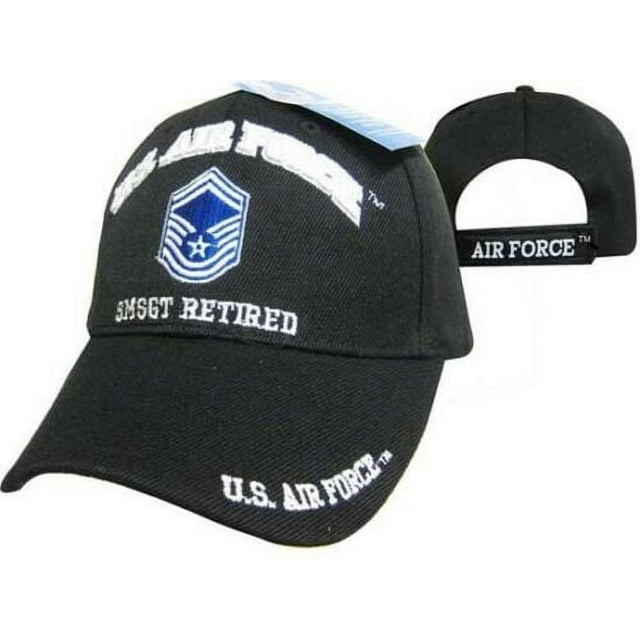 US Air Force SMSGT Senior Master Sergeant Retired Veteran Black ...