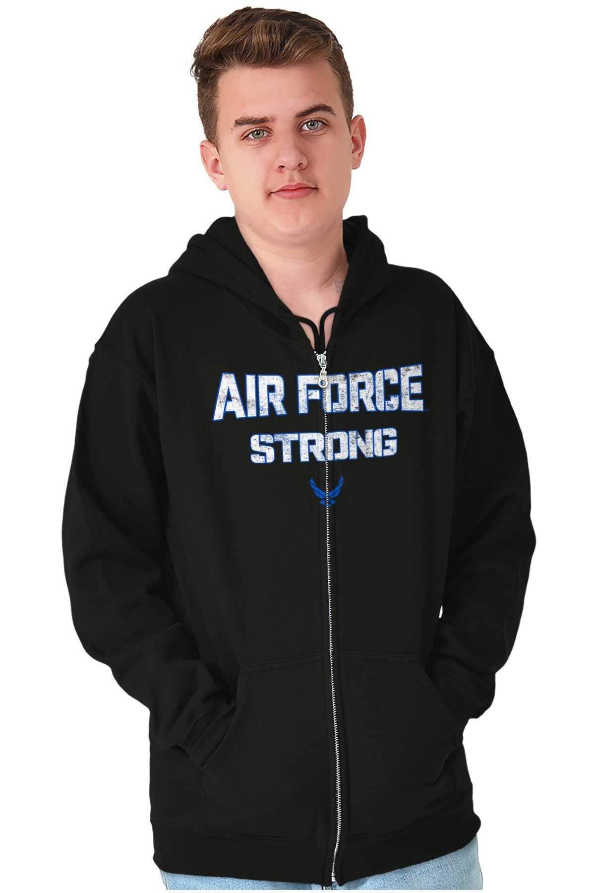 US Air Force Strong USAF Pride Unisex Plus Size Zip Hoodie Brisco ...