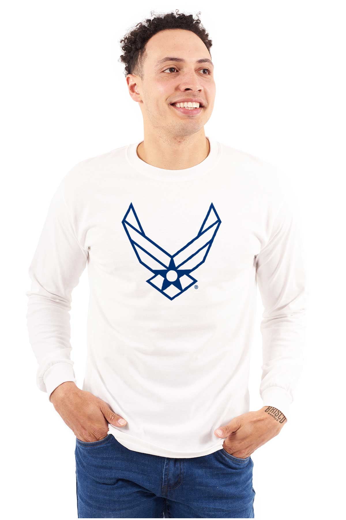 US Air Force Symbol Official USAF Unisex Plus Size Long Sleeve Tee ...