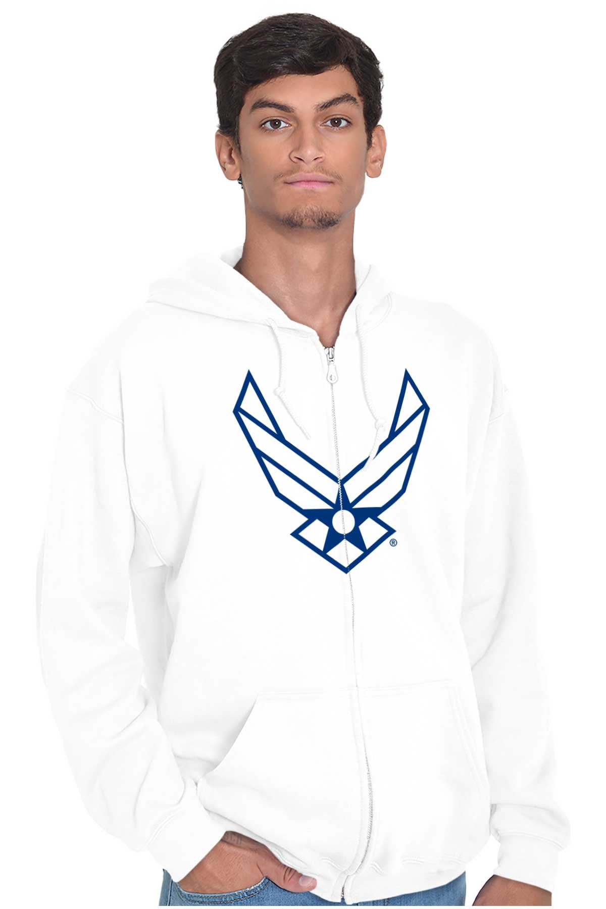 US Air Force Symbol Official USAF Zip Up Hoodie Men's Women's Brisco ...