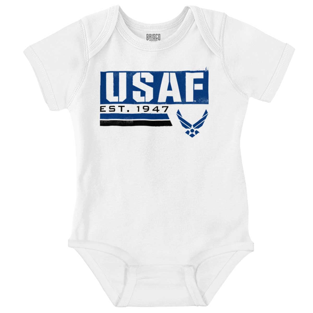 US Air Force USAF Est 1947 Logo Romper Boys or Girls Infant Baby Brisco ...