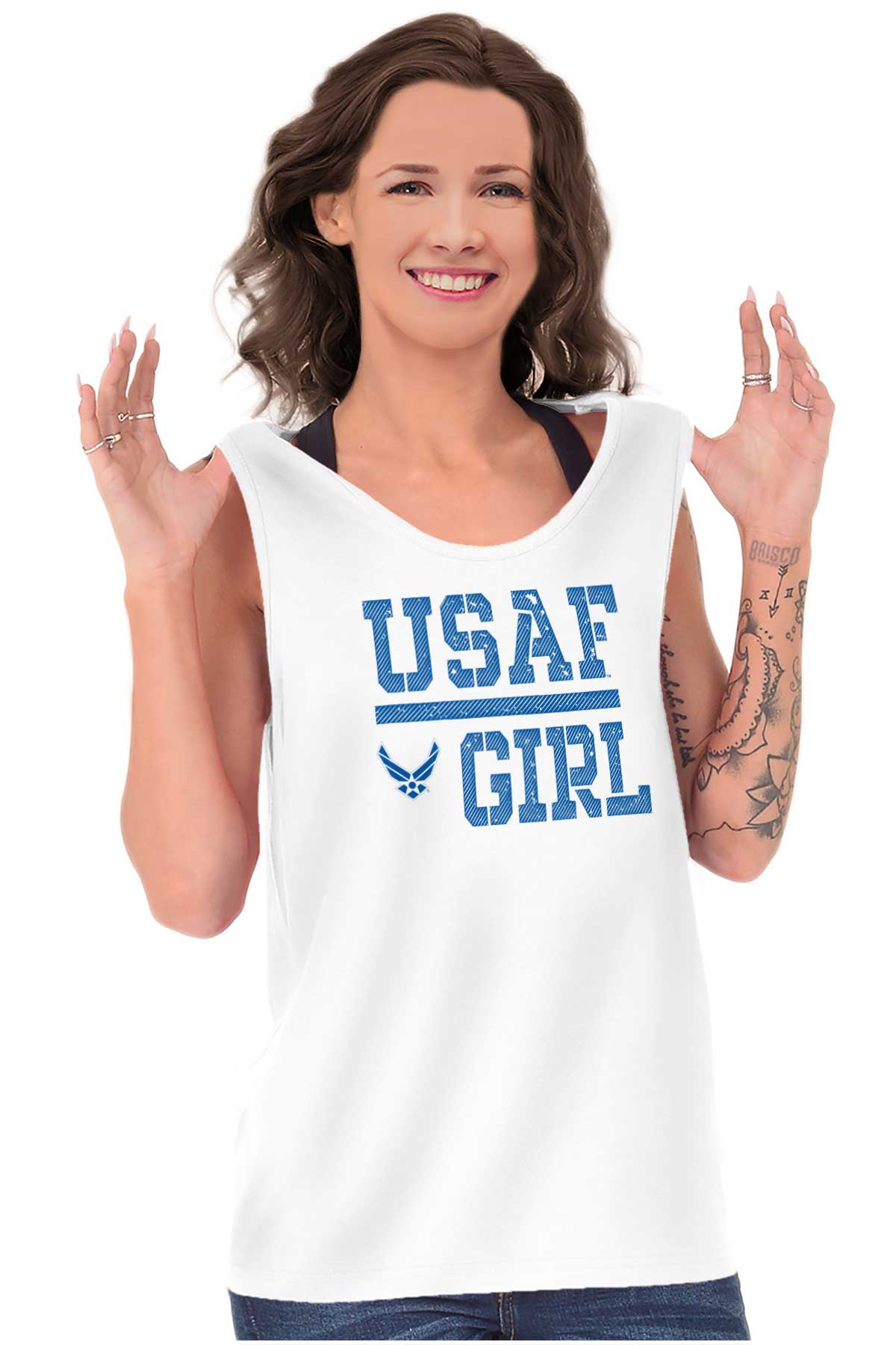 US Air Force USAF Girl Tank Top Tee Shirt Women Brisco Brands M ...