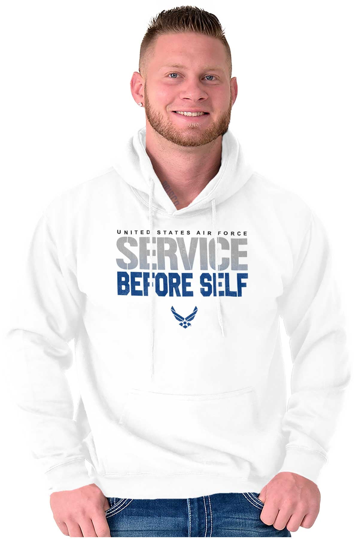 US Air Force USAF Service Before Self Unisex Plus Size Hoodie Brisco ...