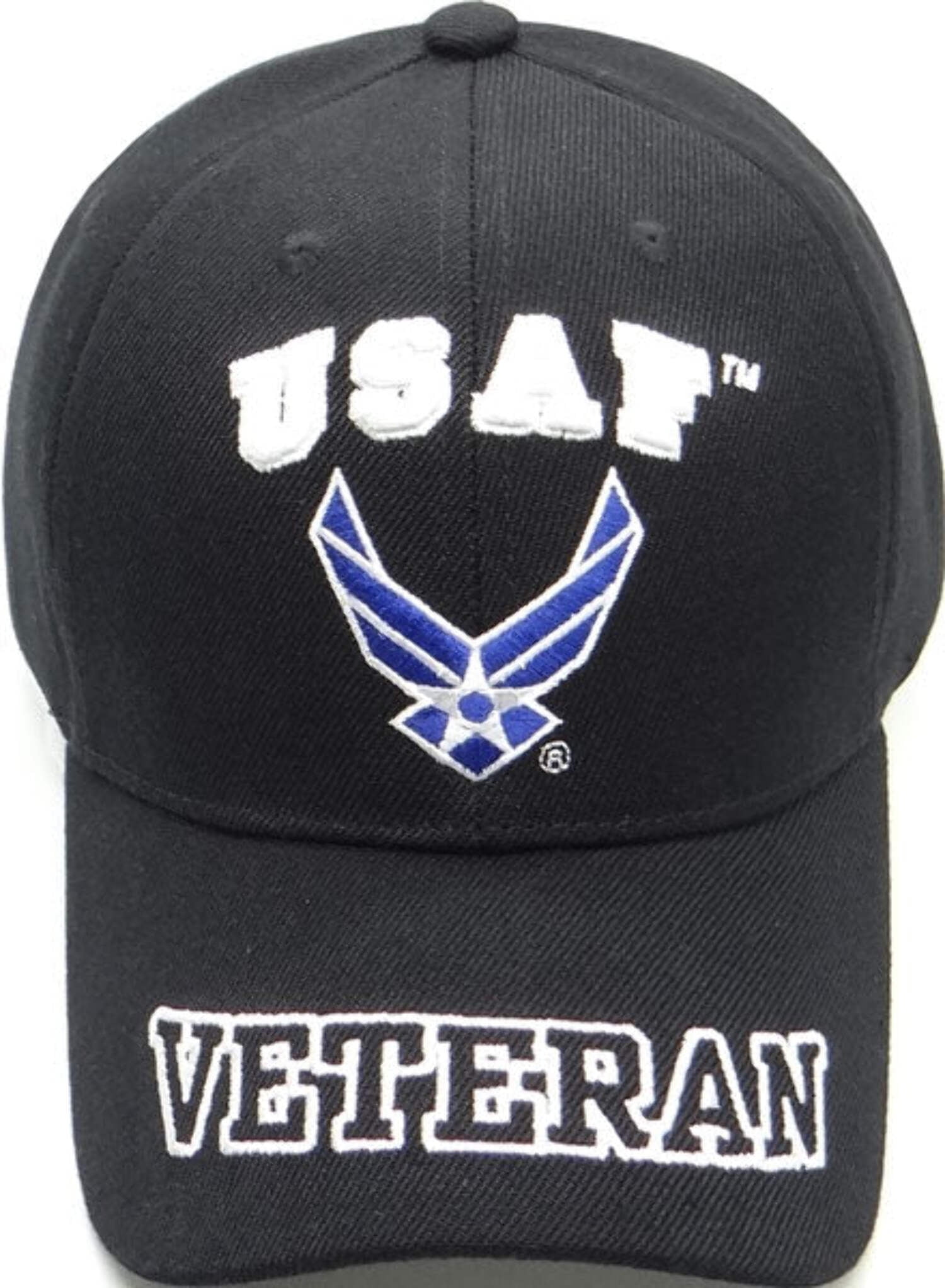 US Air Force USAF Veteran Black Baseball Hat Cap - Walmart.com